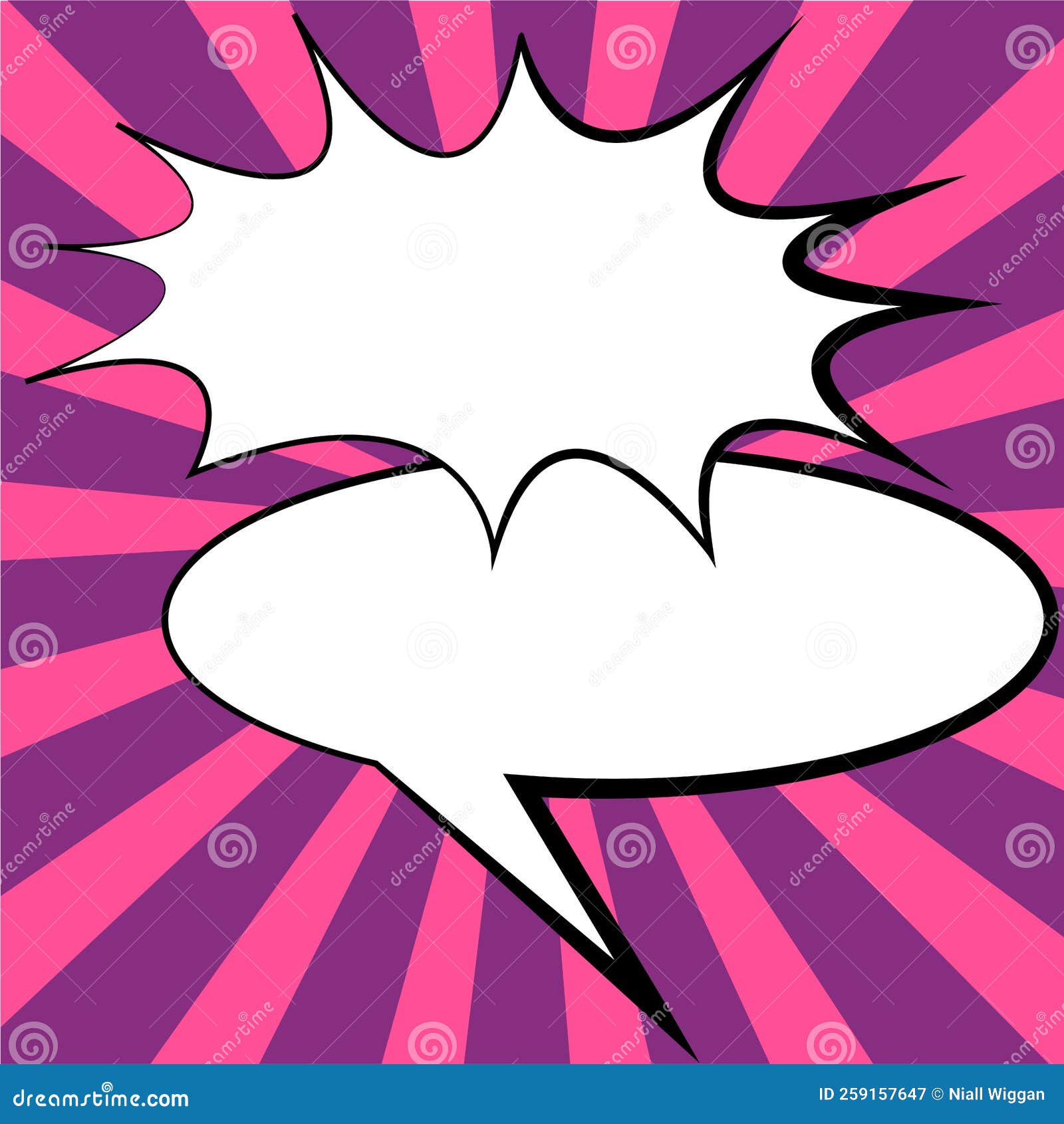 Comic Blank Speech Bubble with Copy Space and Colorful Doodles. Design ...