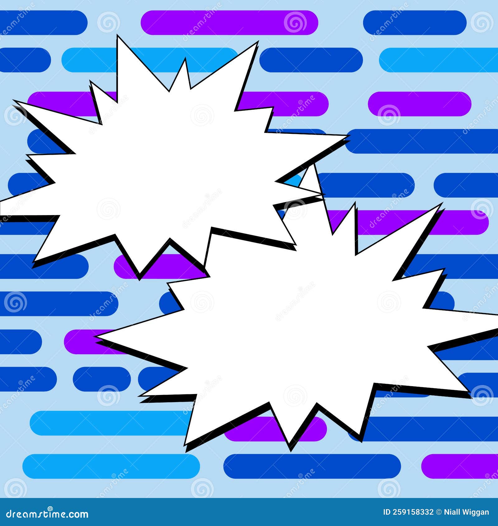 Comic Blank Speech Bubble with Copy Space and Colorful Doodles. Design ...