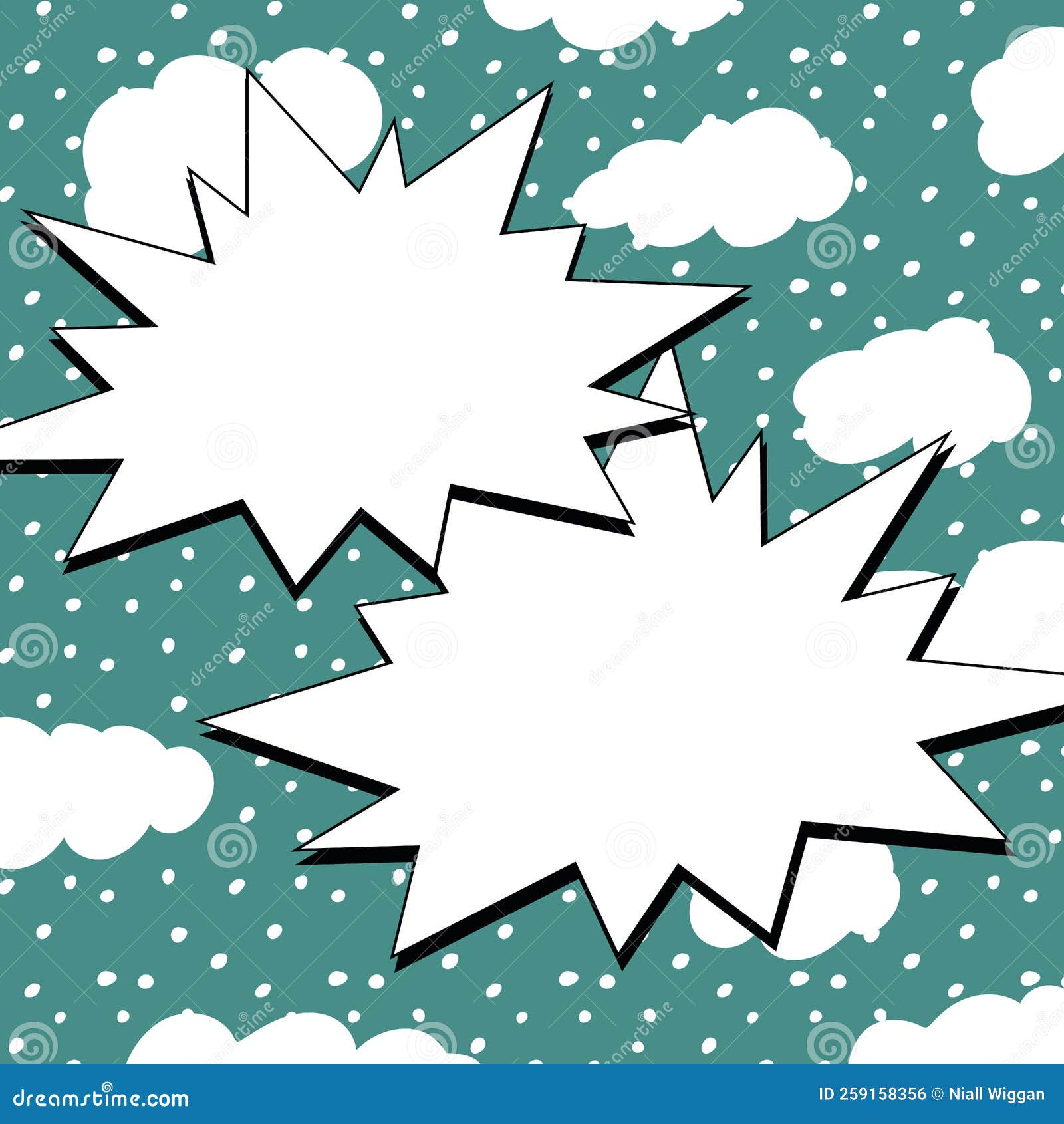 Comic Blank Speech Bubble with Copy Space and Colorful Doodles. Design ...