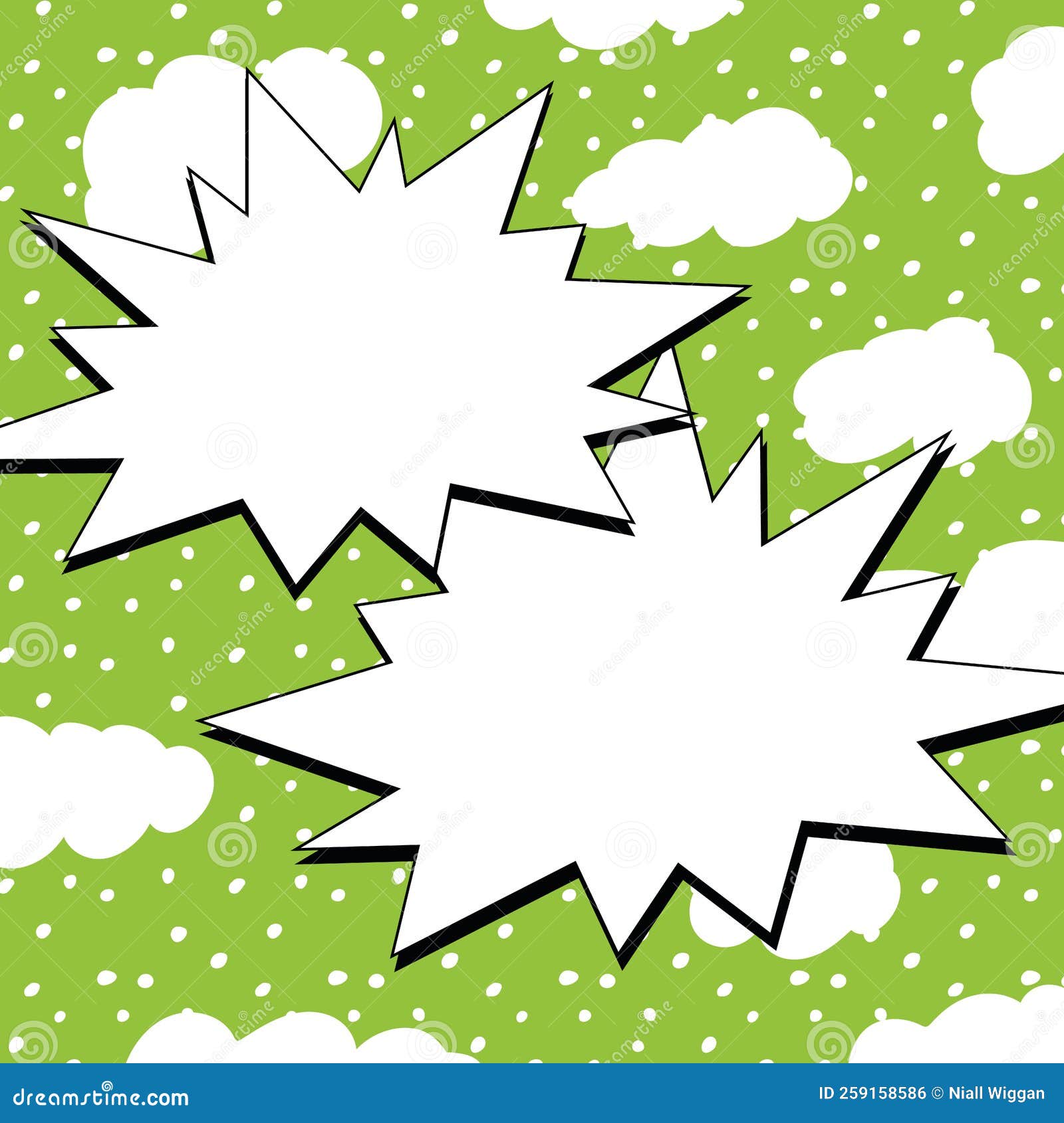 Comic Blank Speech Bubble with Copy Space and Colorful Doodles. Design ...