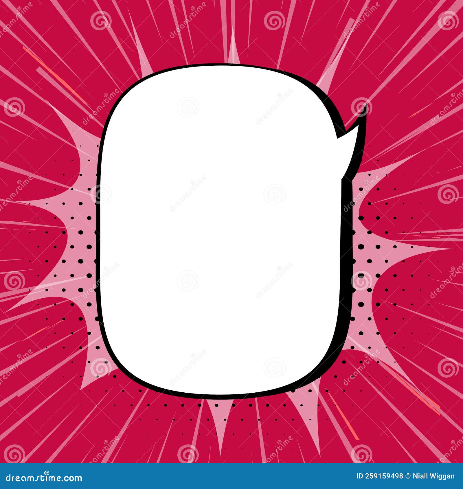 Comic Blank Speech Bubble with Copy Space and Colorful Doodles. Design ...