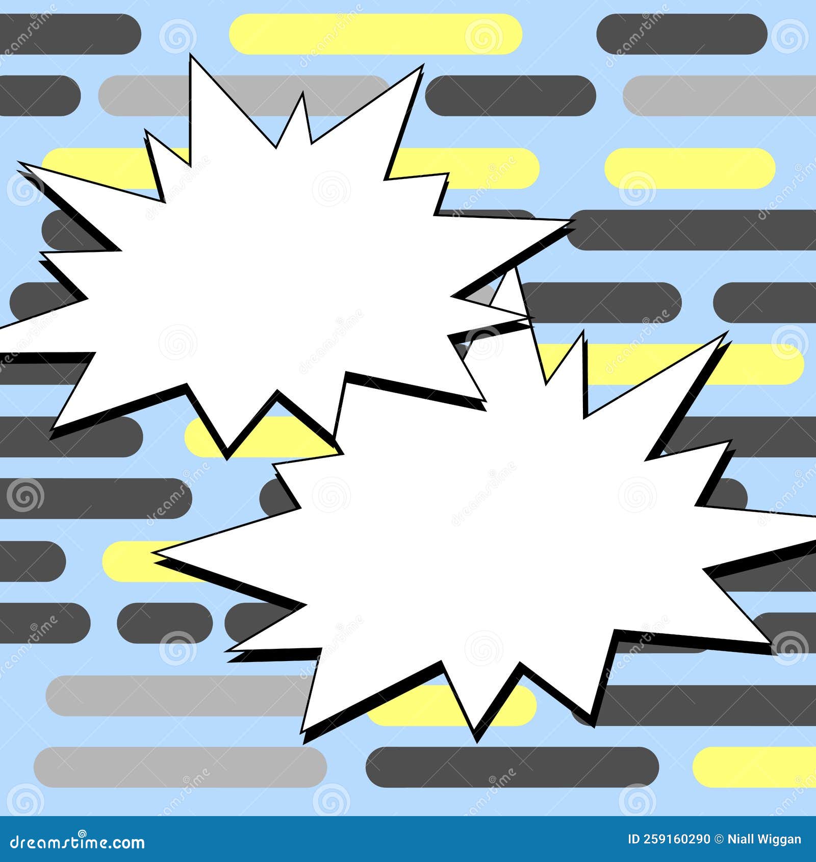 Comic Blank Speech Bubble with Copy Space and Colorful Doodles. Design ...