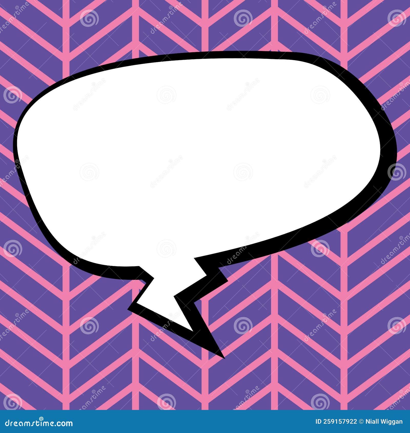 Comic Blank Speech Bubble with Copy Space Over Circular Color ...
