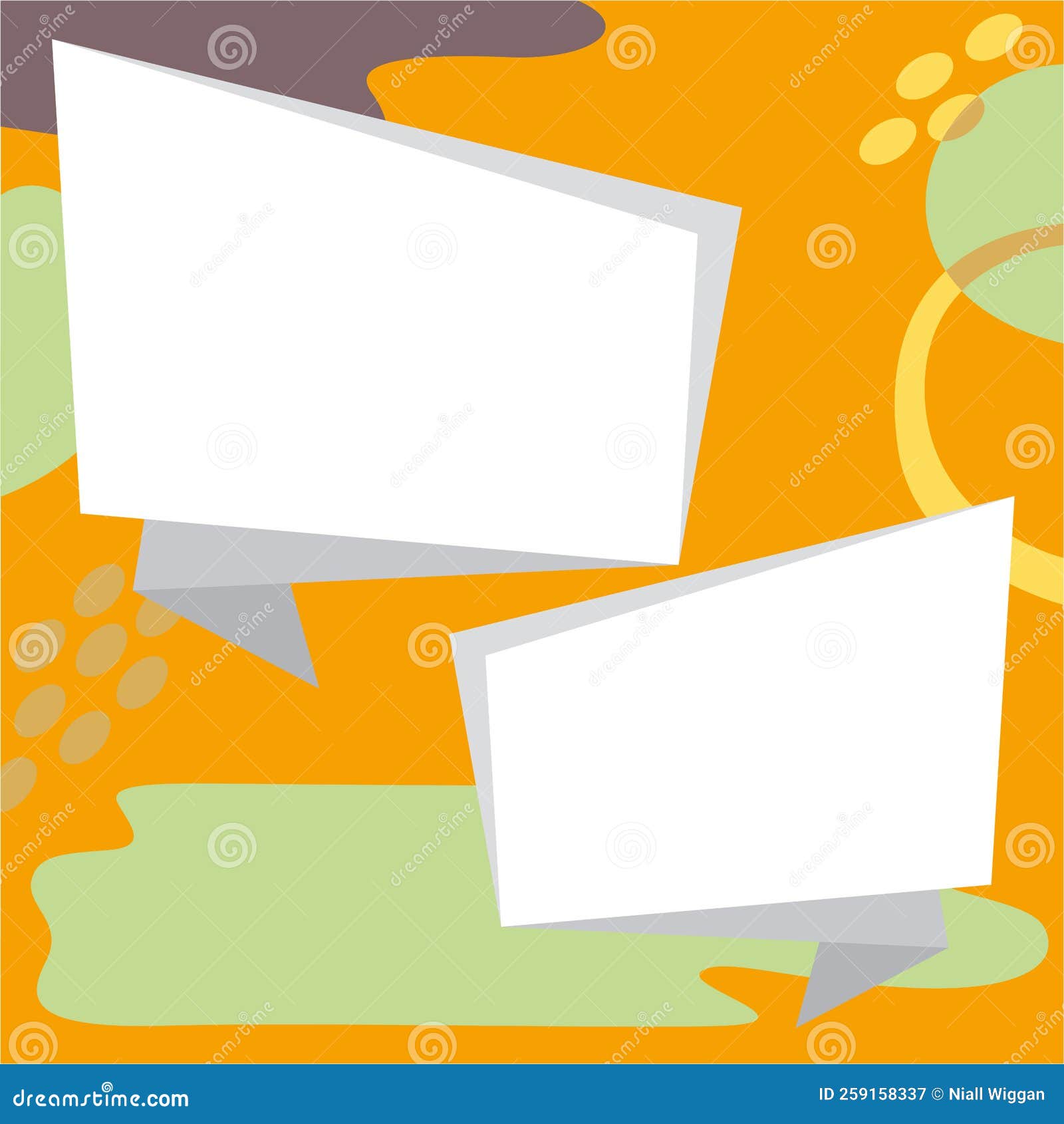 Comic Blank Speech Bubble with Copy Space Over Circular Color ...