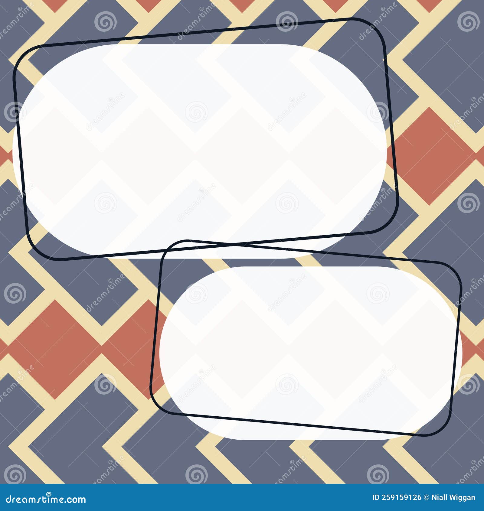 Comic Blank Speech Bubble with Copy Space Over Circular Color ...