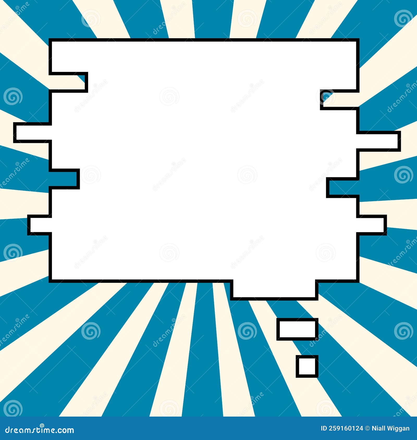 Comic Blank Speech Bubble with Copy Space Over Circular Color ...