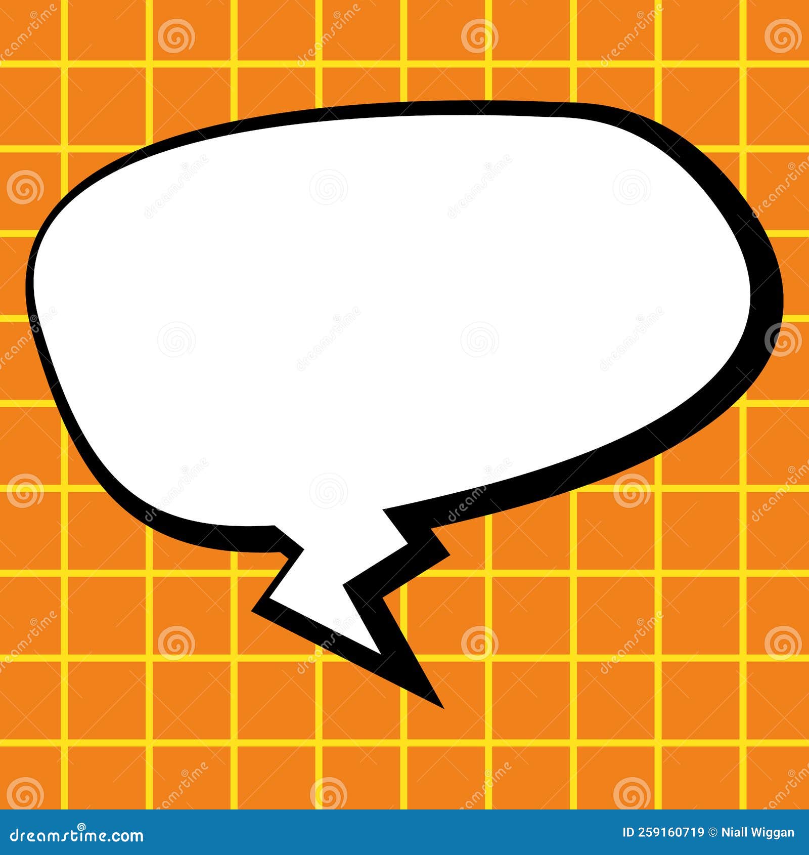 Comic Blank Speech Bubble with Copy Space Over Circular Color ...