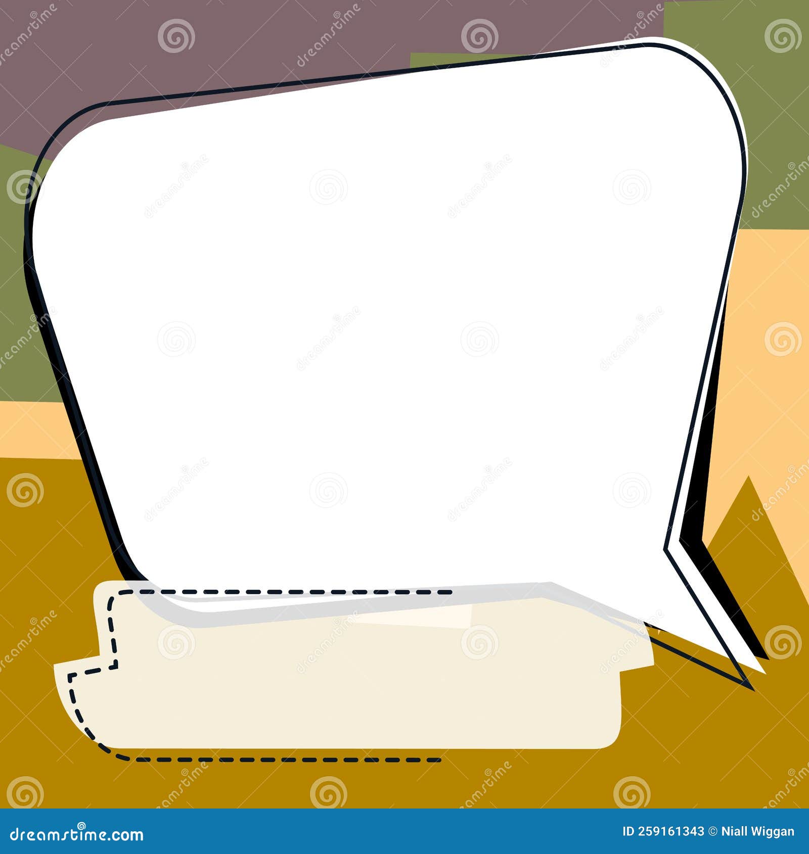 Comic Blank Speech Bubble with Copy Space Over Circular Color ...