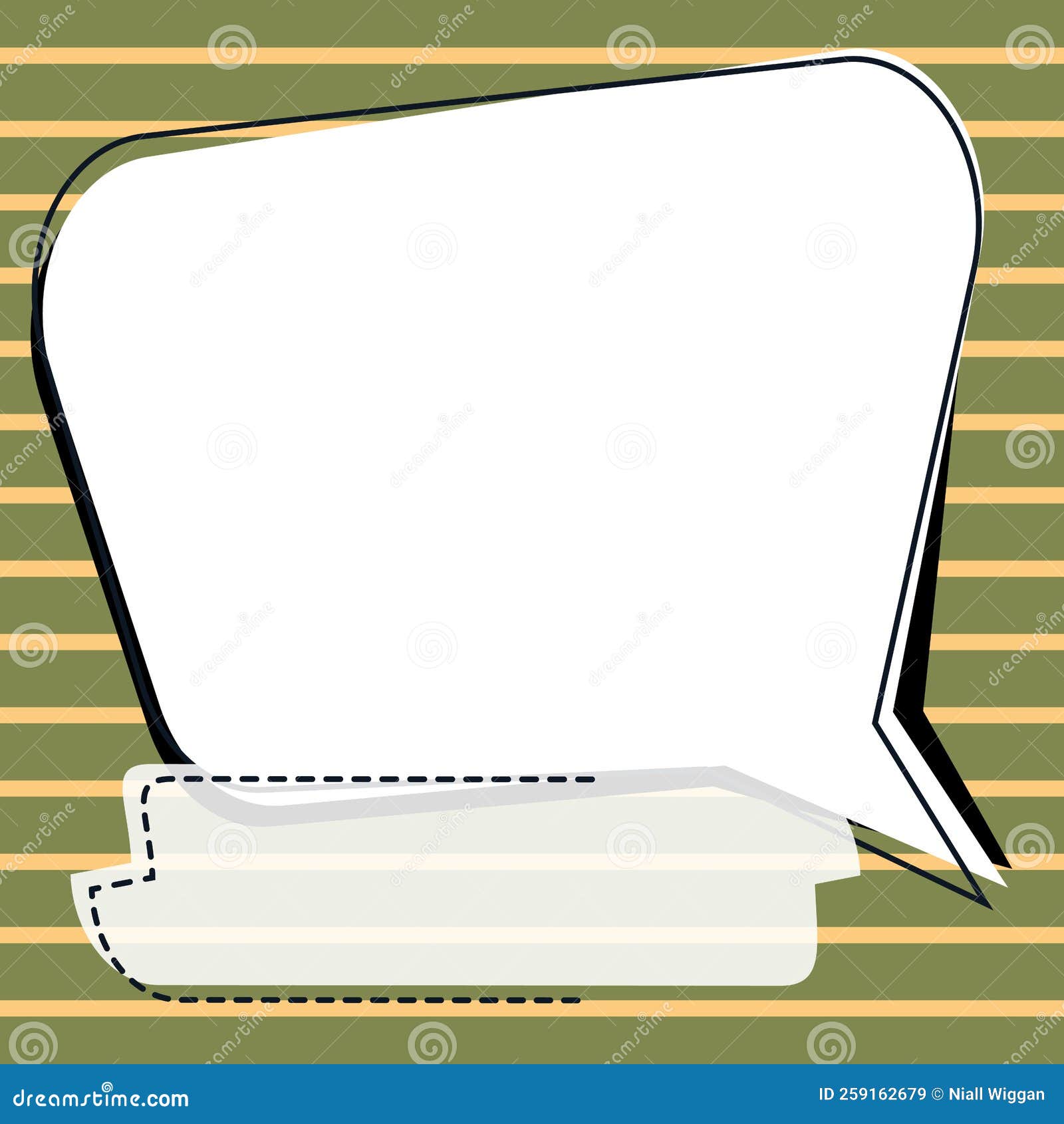 Comic Blank Speech Bubble with Copy Space Over Circular Color ...