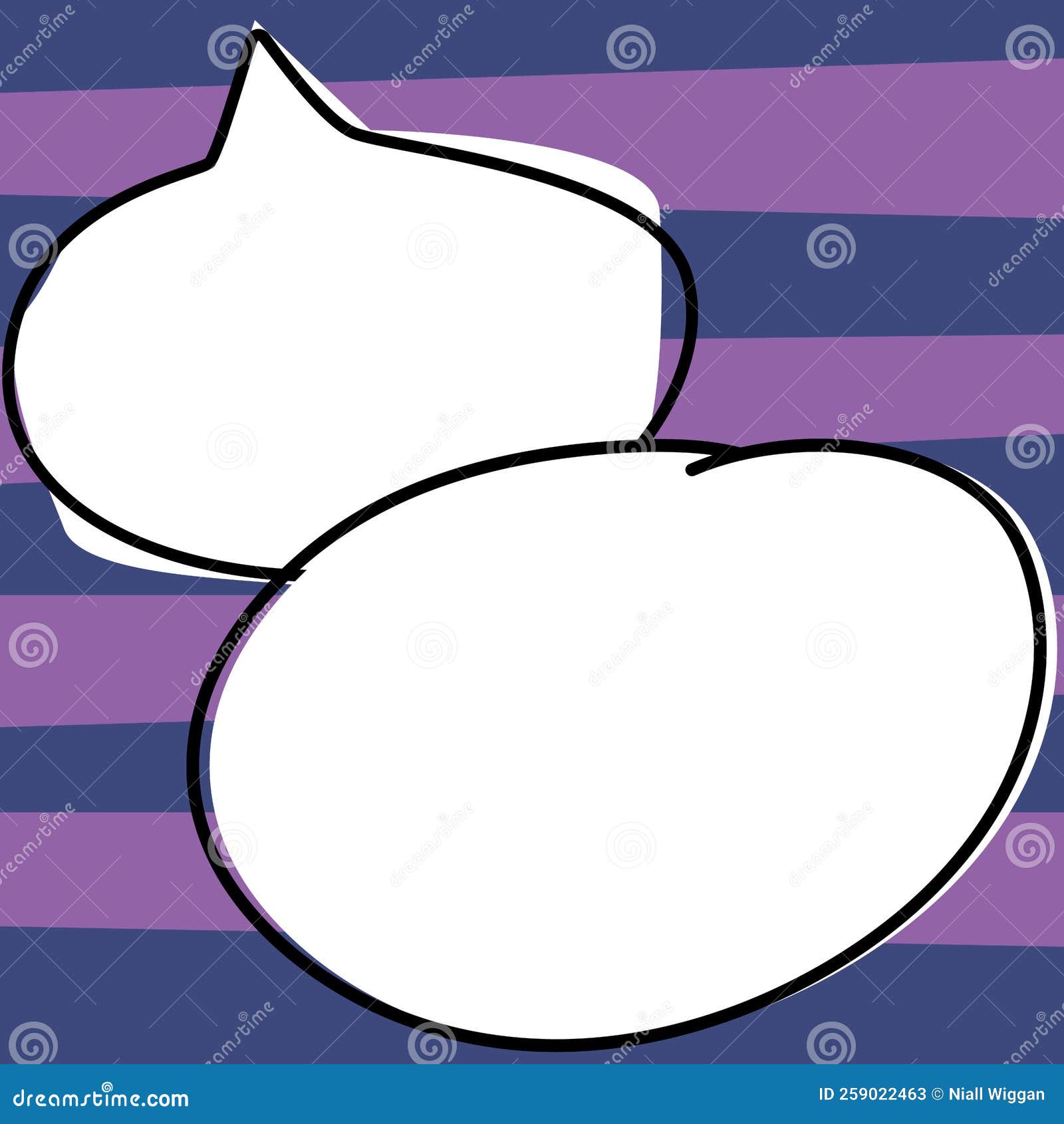 Comic Blank Speech Bubble with Copy Space Over Circular Color ...