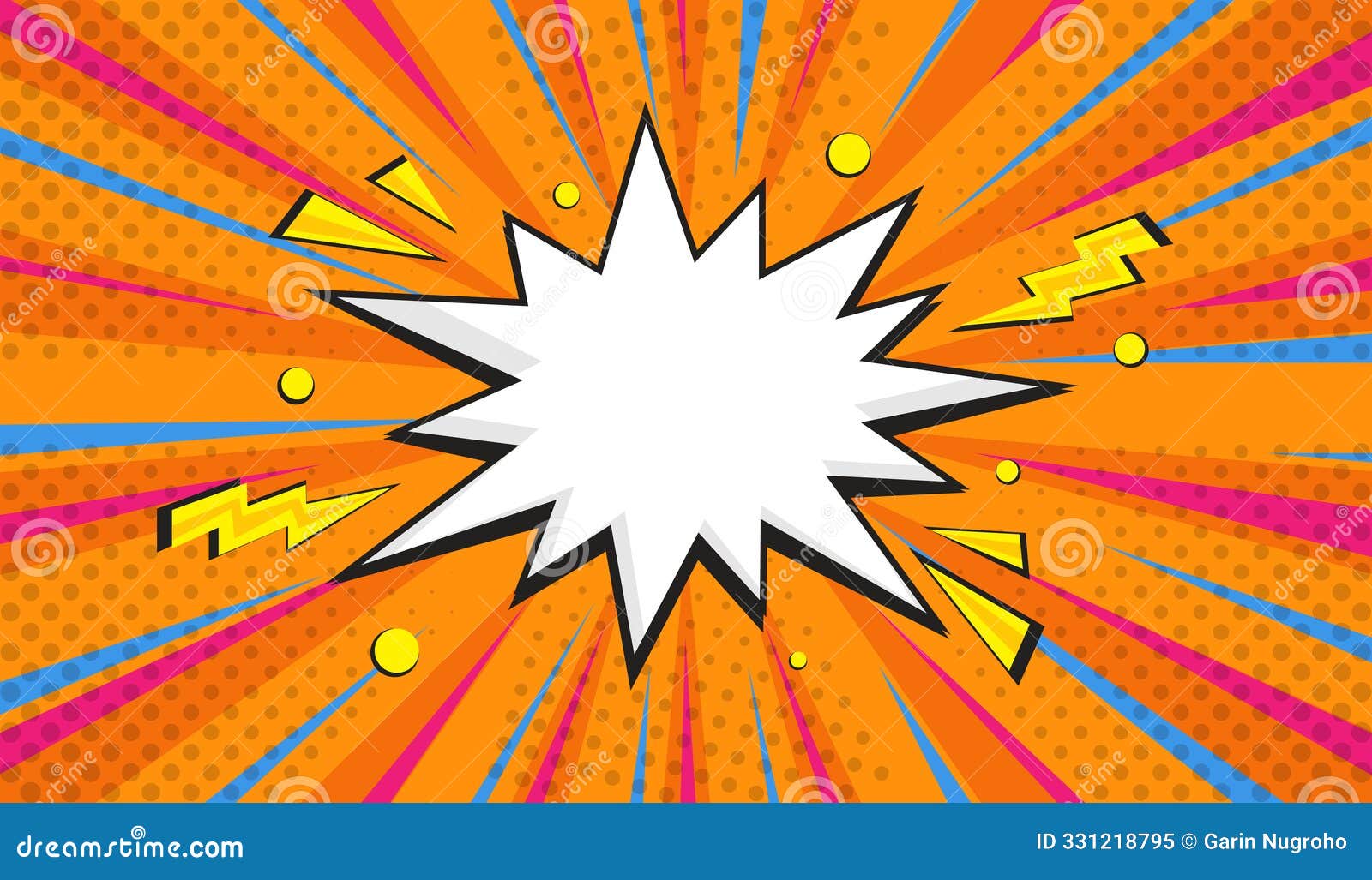 Comic Blank Text Speech Bubbles in Pop Art Style Vector Illustration ...