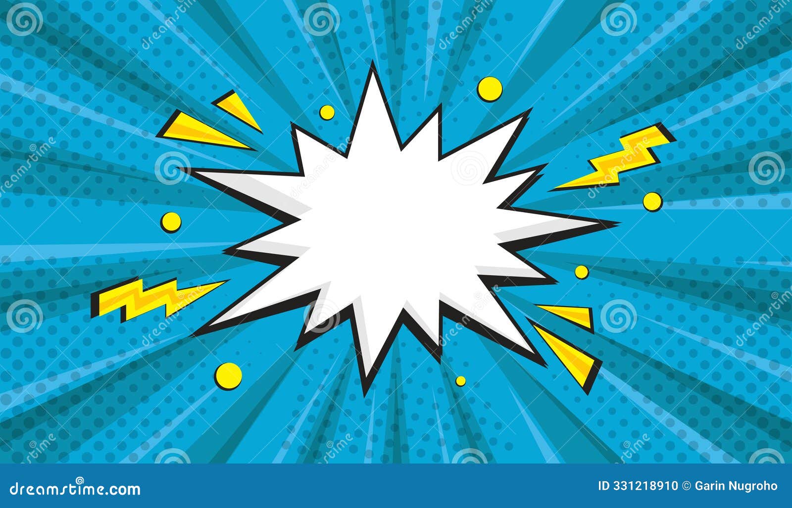 Comic Blank Text Speech Bubbles in Pop Art Style Vector Illustration ...