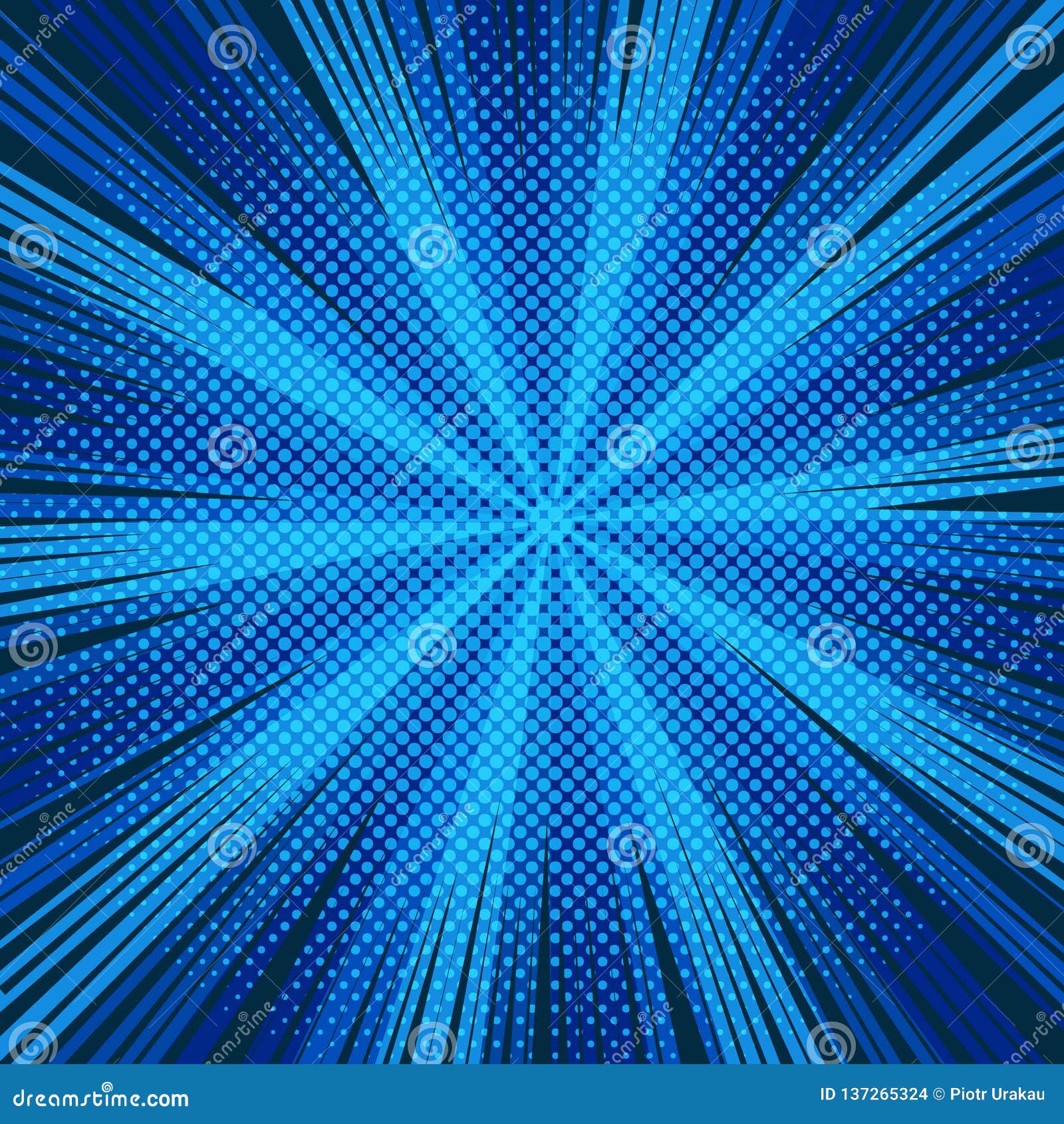 Comic Blue Explosive Background Stock Vector - Illustration of blue ...