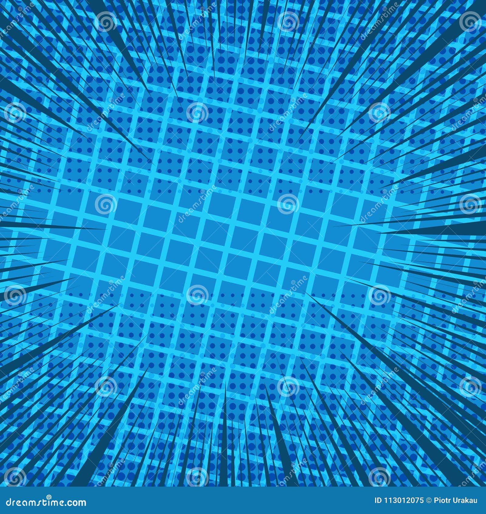 Comic blue page template stock vector. Illustration of design - 113012075