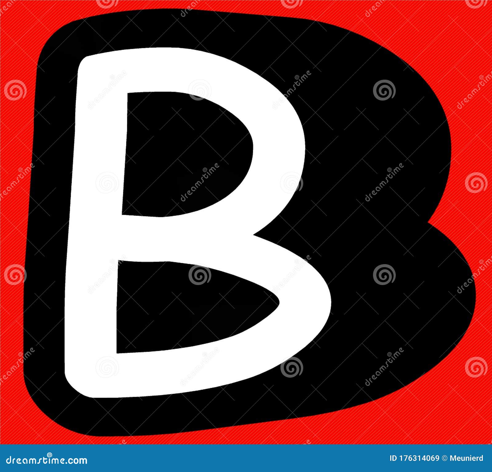 Comic book B letter stock illustration. Illustration of decoration ...