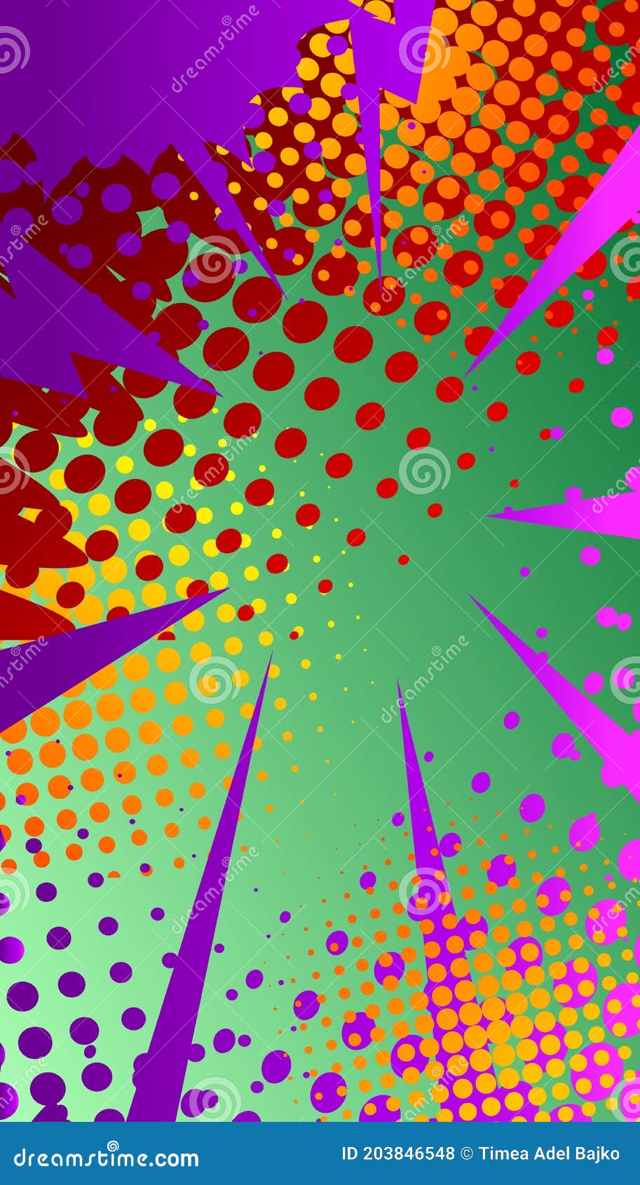 Comic Book Background with Zoom Effect. Stock Vector - Illustration of ...