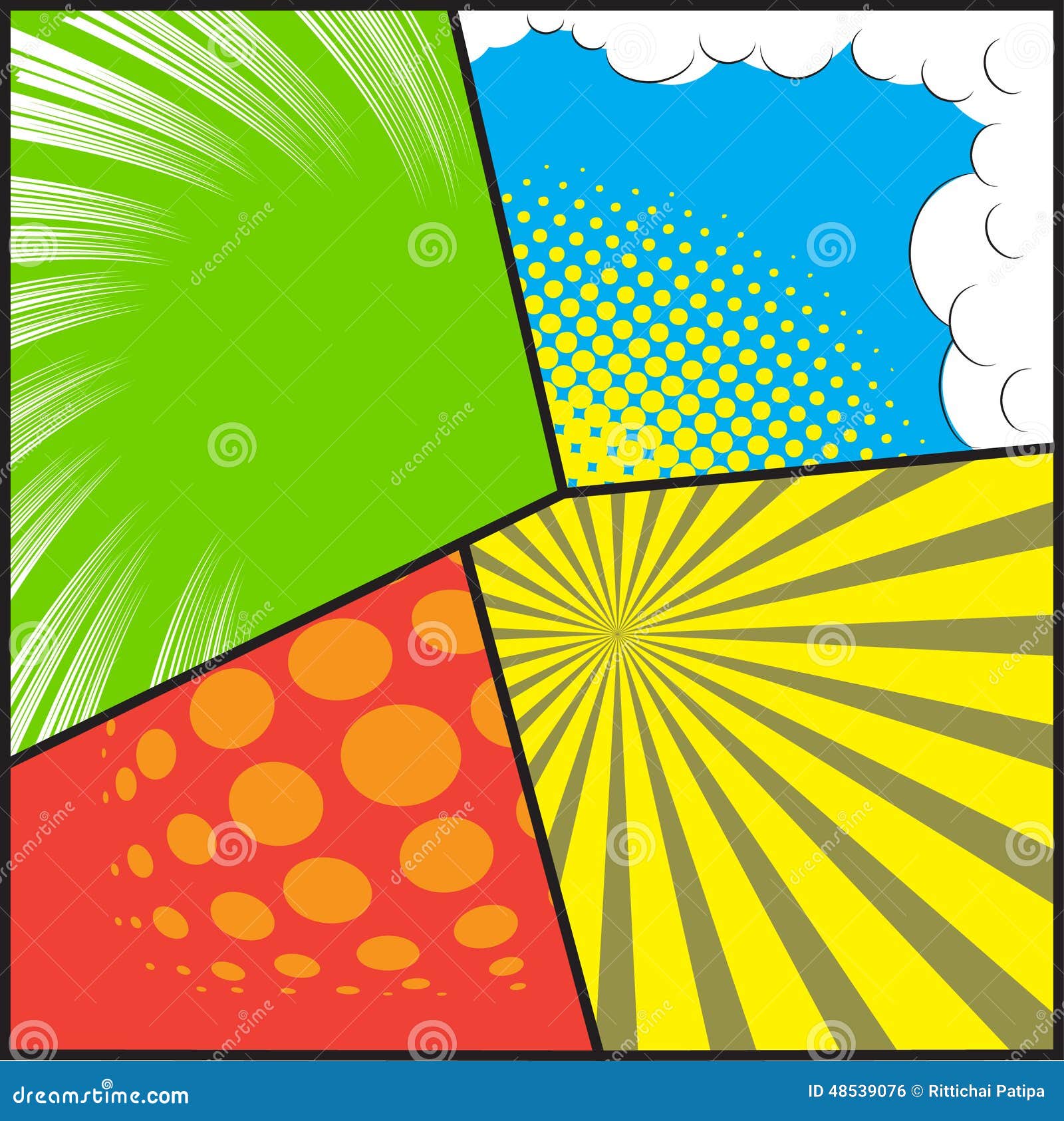 Comic book stock vector. Illustration of dialog, dotted - 48539076