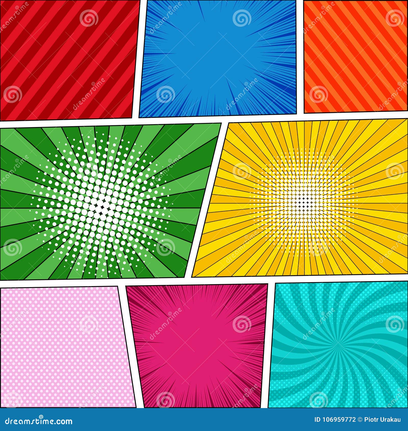 Comic book background stock vector. Illustration of colorful - 106959772