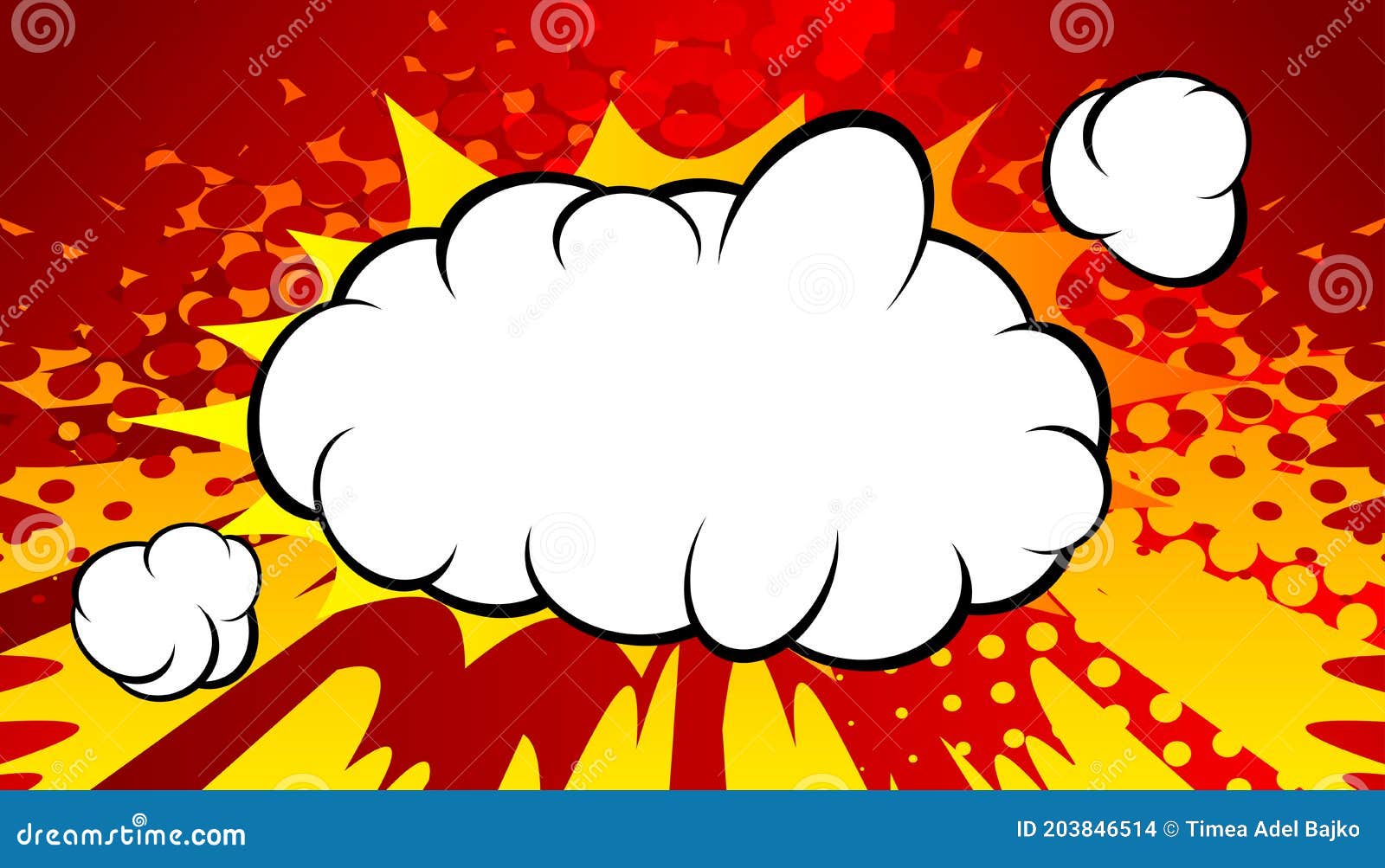 Comic Book Background with Blank Cloud. Stock Vector - Illustration of ...