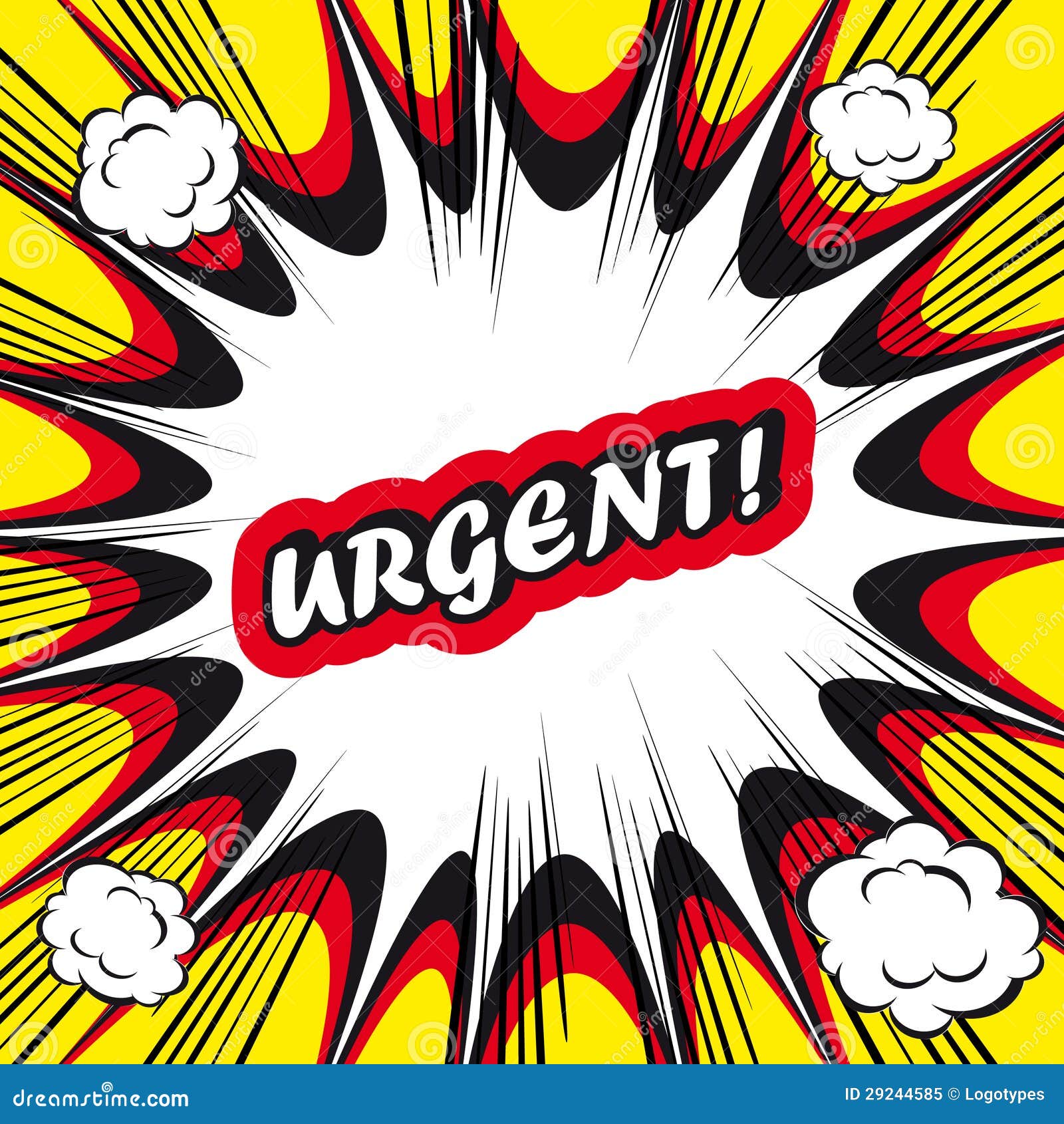 Comic Book Background Urgent! Sign Card Pop Art Office Stamp Royalty ...