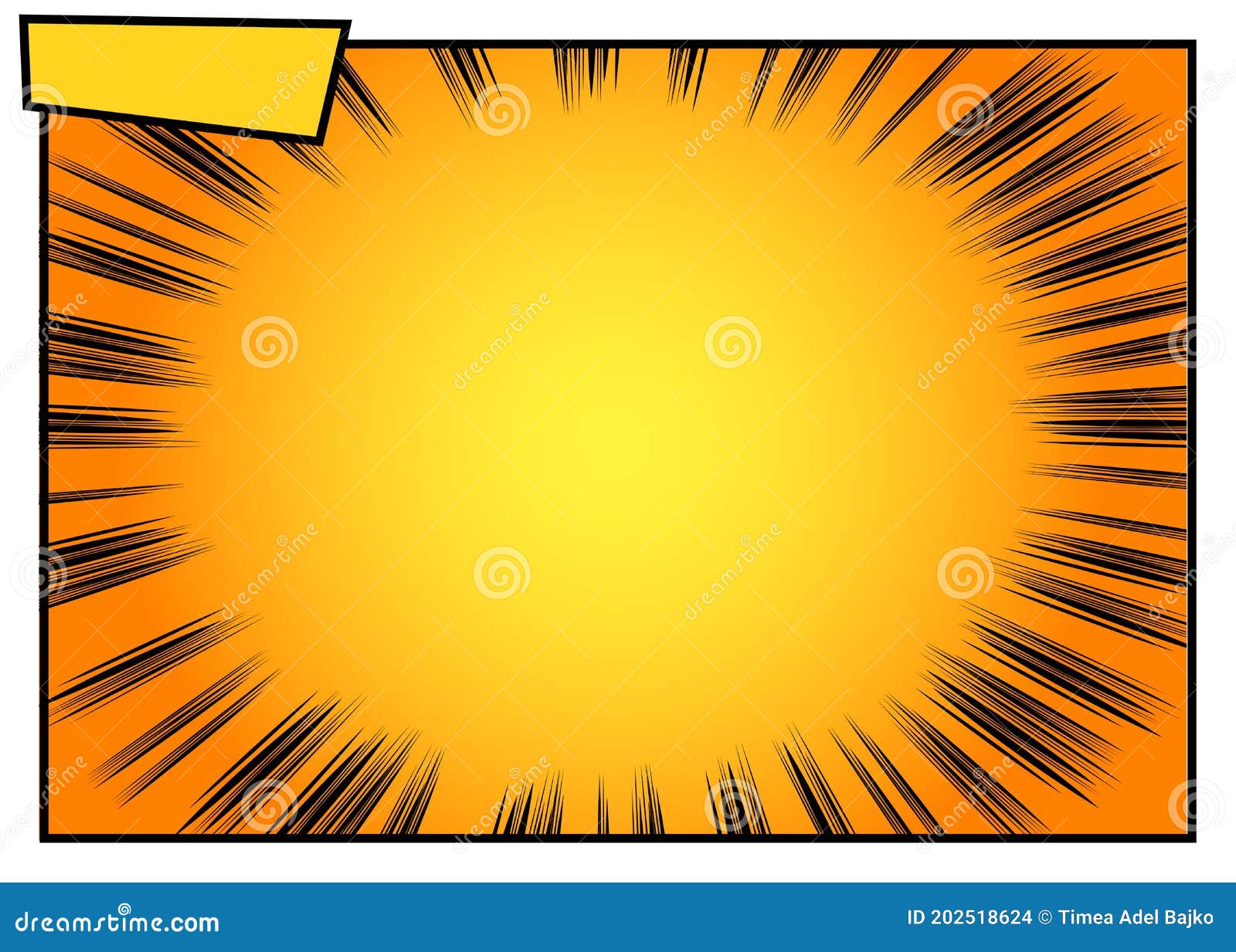 Comic Book Page Background Template. Cartoon Style Backdrop. Stock ...