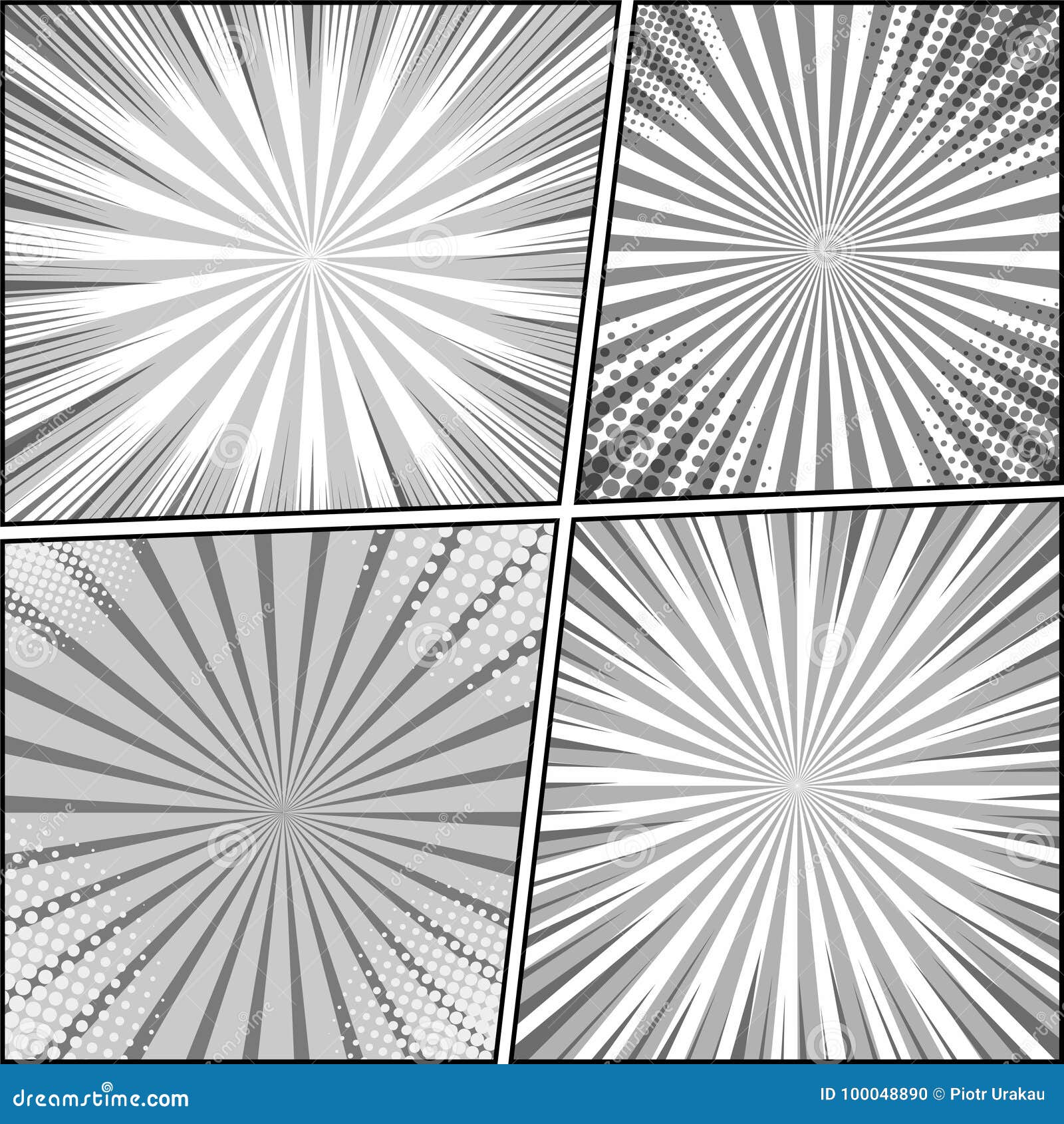 Comic Book Backgrounds Collection Vector Illustration | CartoonDealer ...