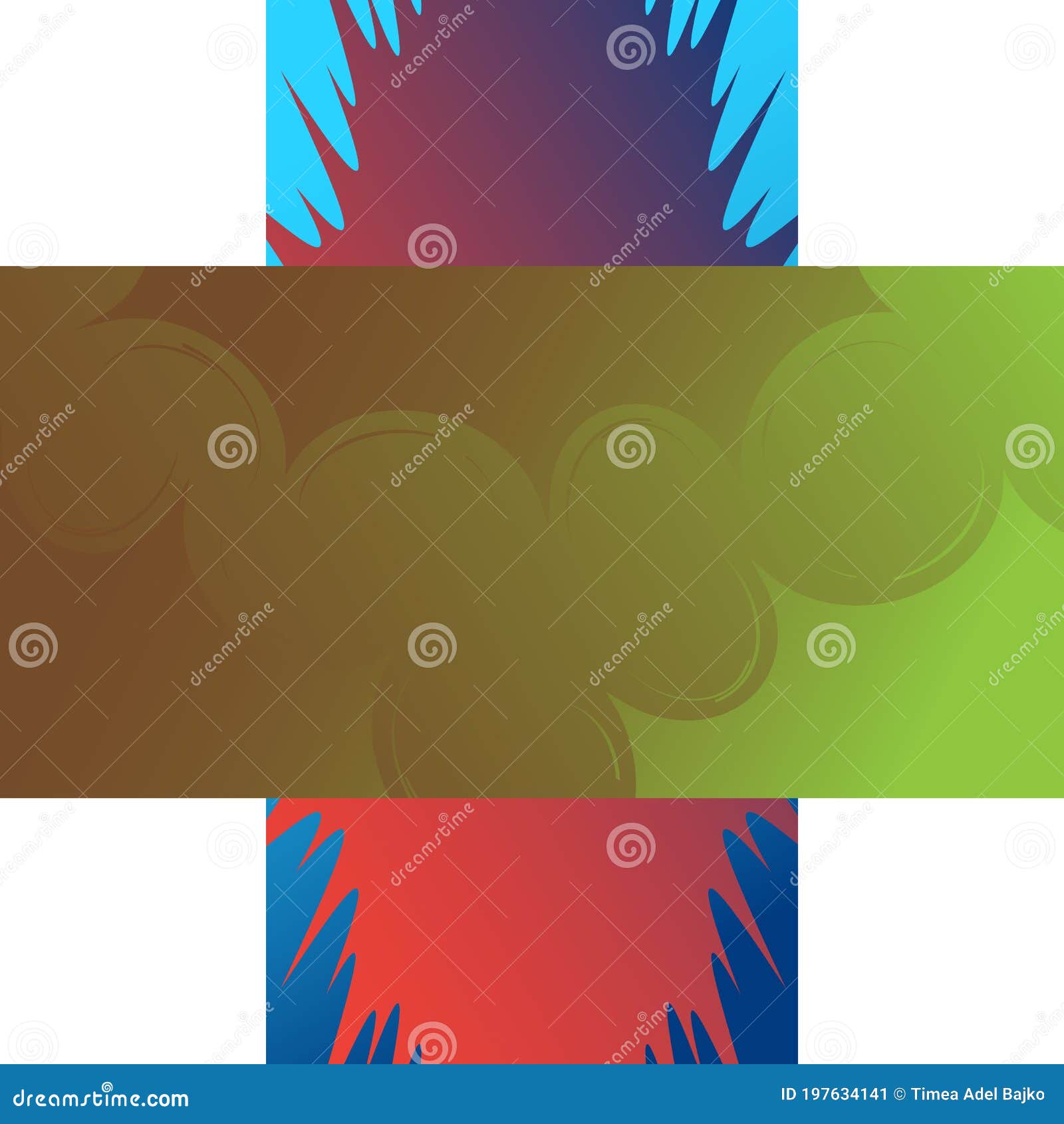 Comic Book Backgrounds on Each Others in Cross Shape. Stock Vector ...