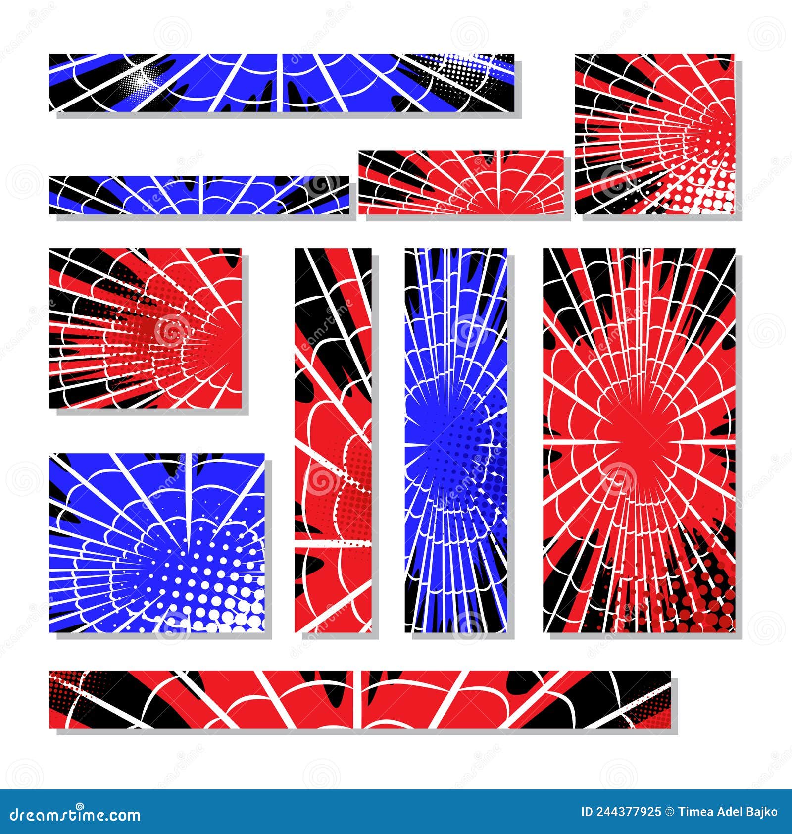 Comic Book Banner Set Illustration. Pop Art Banners Stock Vector ...