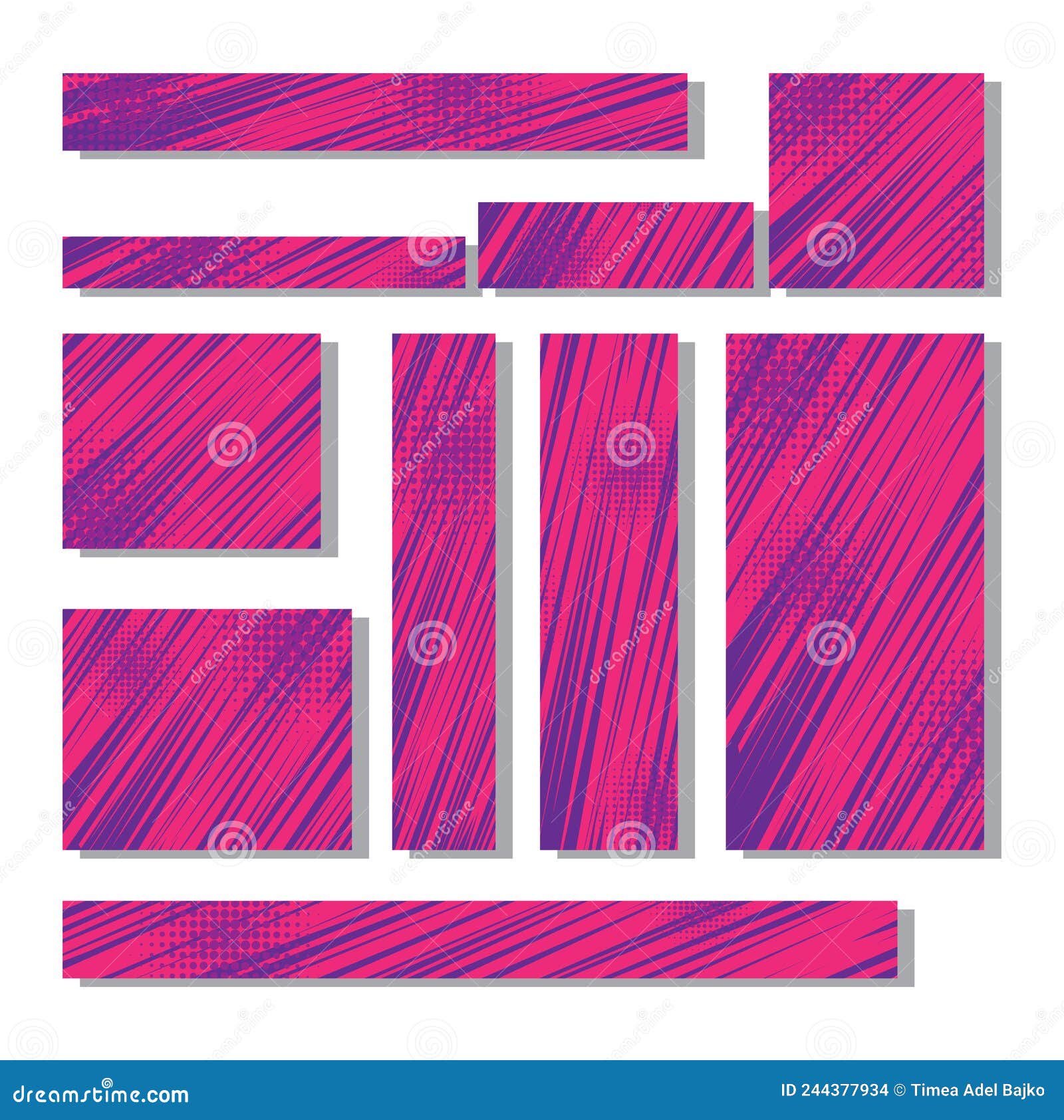 Comic Book Banner Set Illustration. Pop Art Banners Stock Vector ...