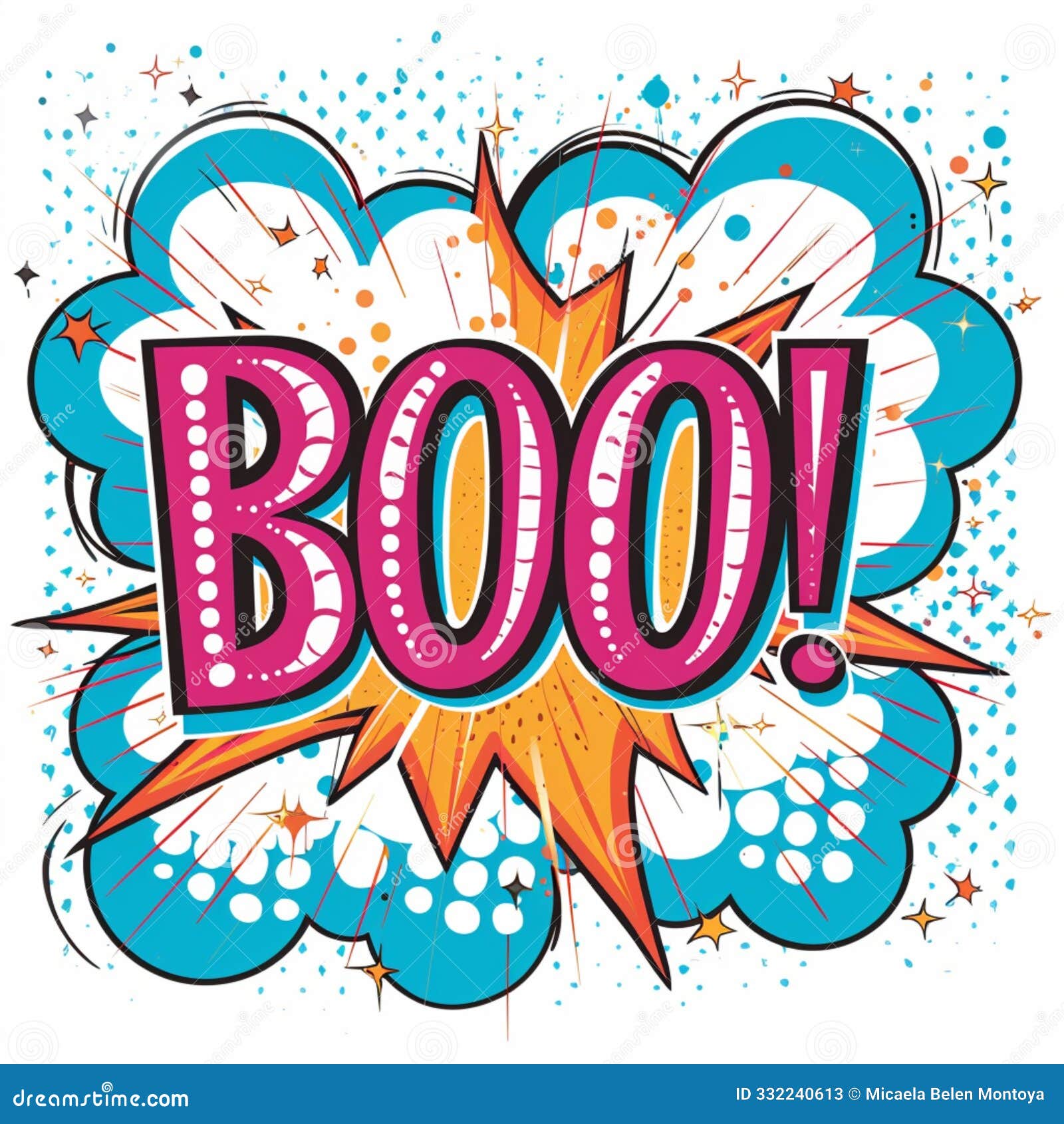 Comic Book BOO! , Speech Bubble Design, Explosion Vector, Pastel ...