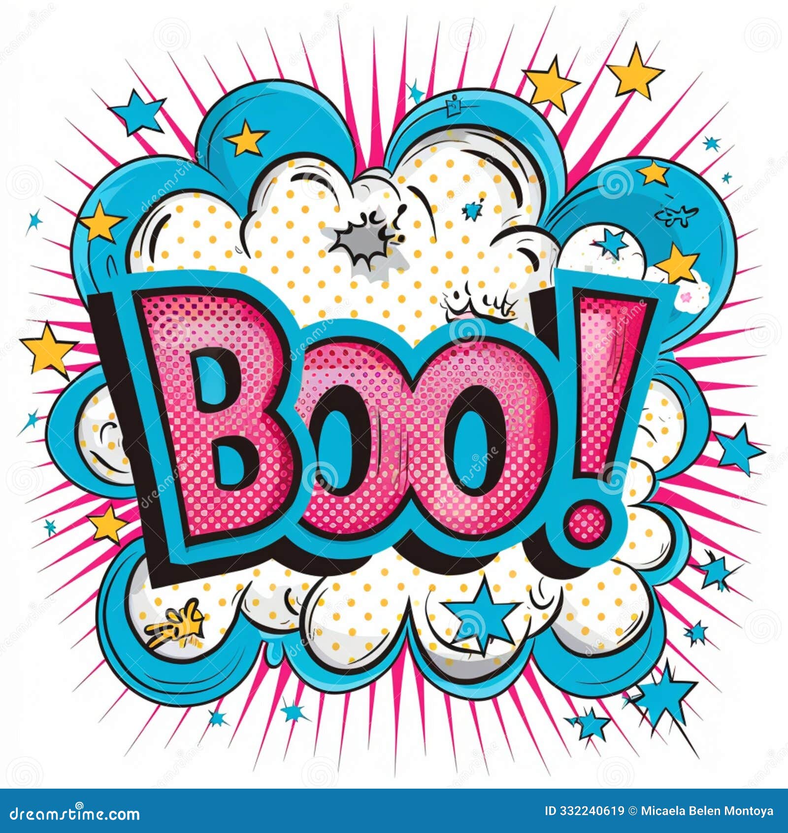 Comic Book BOO! , Speech Bubble Design, Explosion Vector, Pastel ...