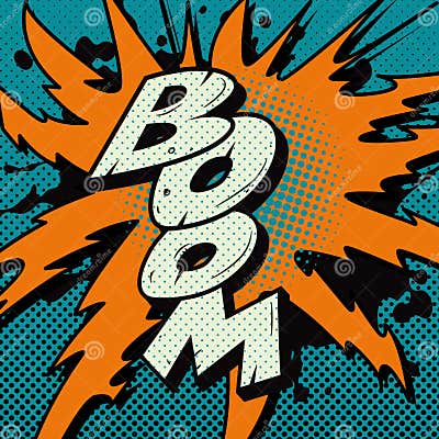 Comic Book Boom Explosion stock vector. Illustration of symbol - 84637429