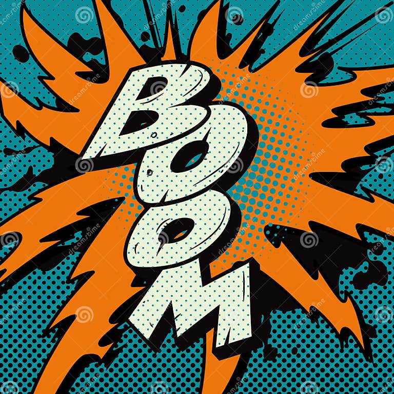 Comic Book Boom Explosion stock vector. Illustration of symbol - 84637429
