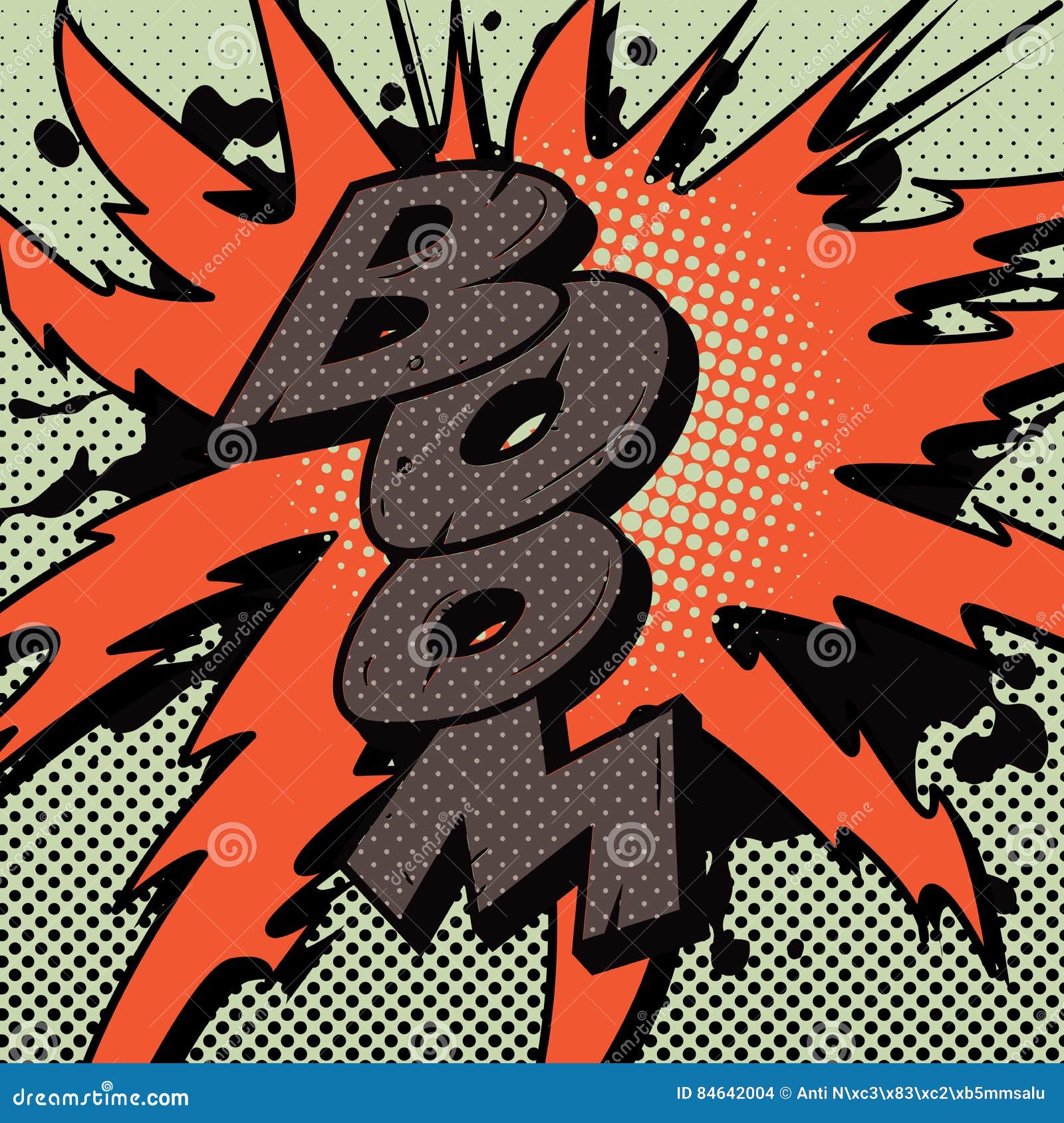 Comic Book Boom Explosion stock vector. Illustration of background ...