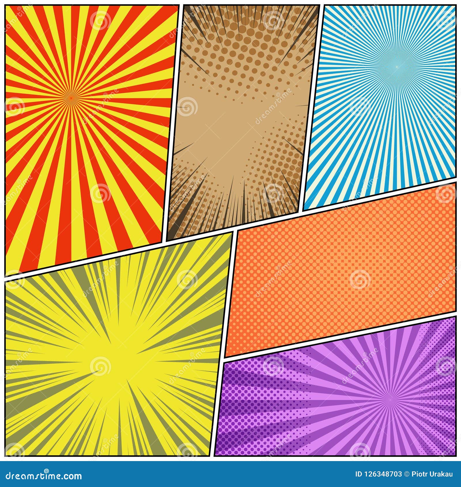 Comic Book Bright Background Stock Vector - Illustration of light ...