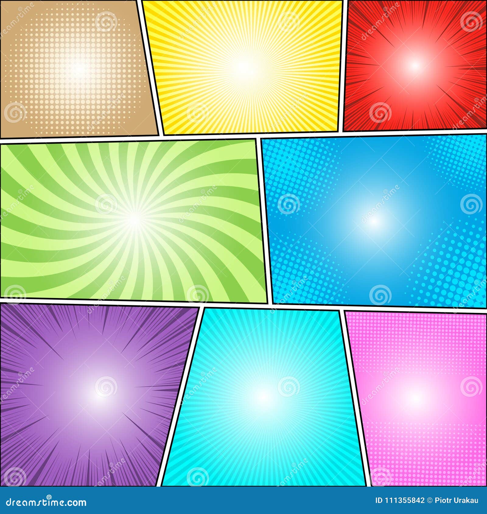 Comic Book Bright Background Stock Vector - Illustration of collection ...