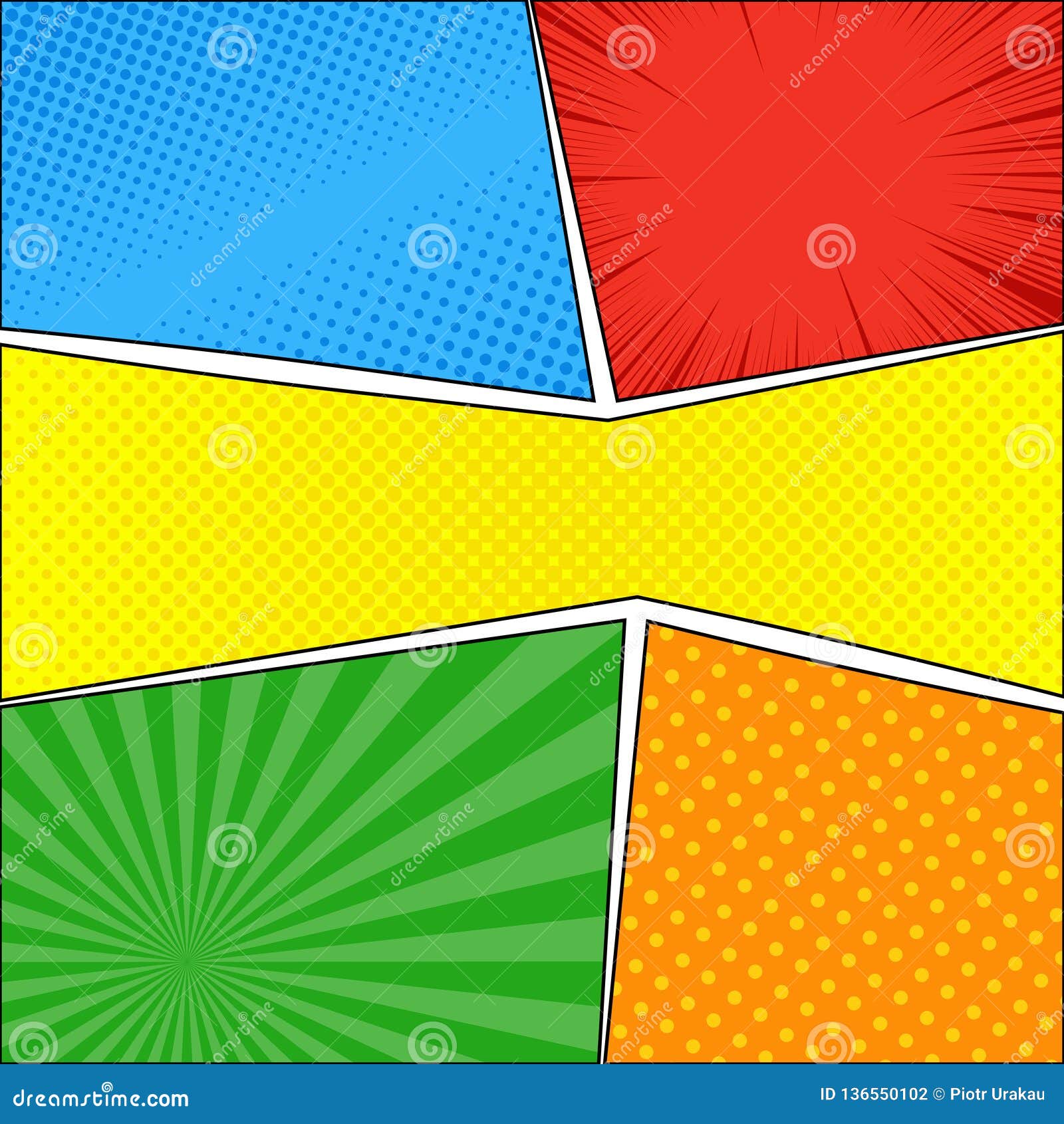 Comic Book Bright Background Stock Vector - Illustration of light, book ...