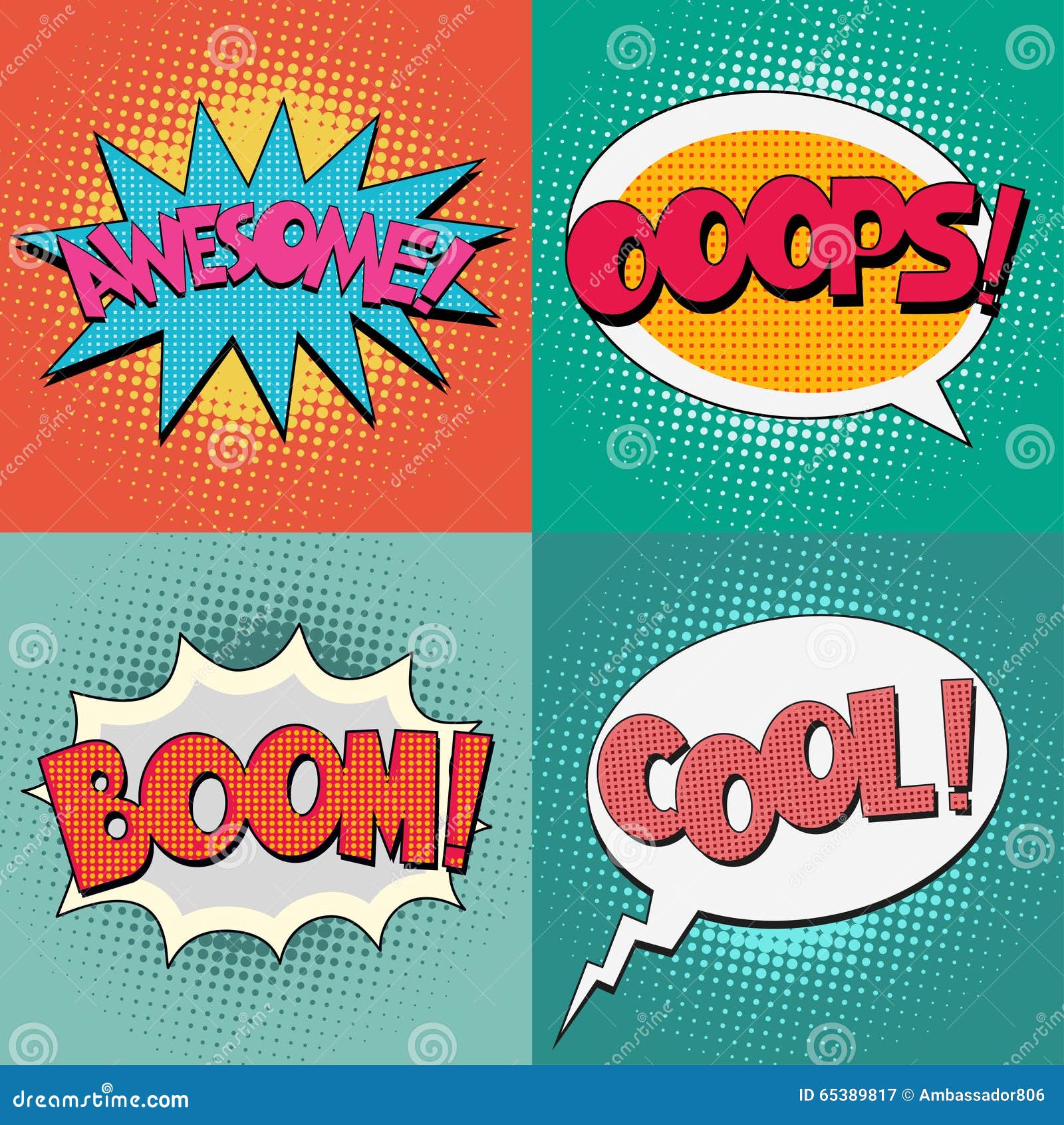 Comic Book Bubble Text stock vector. Illustration of cloud - 65389817