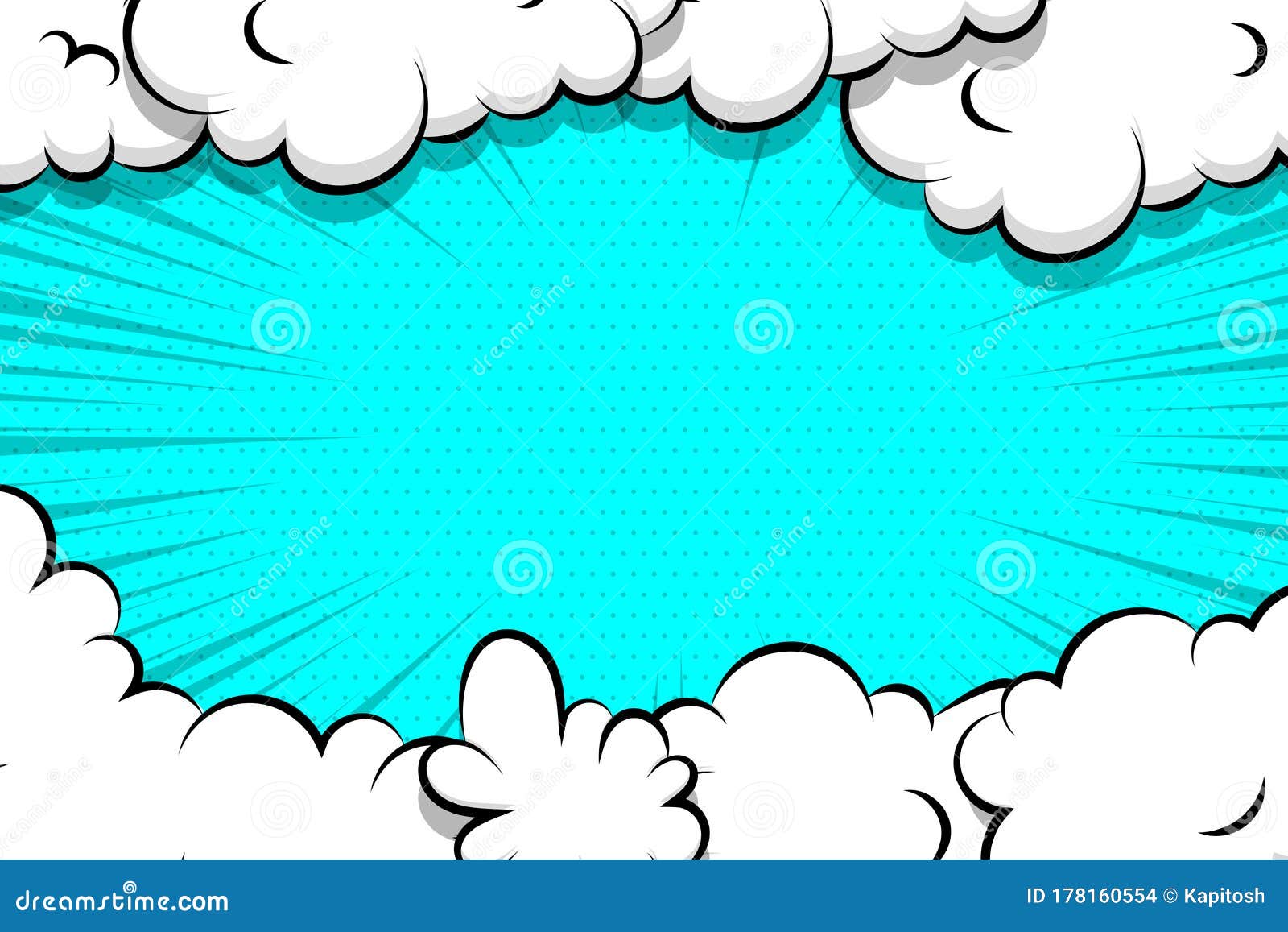 Comic Book Cartoon Speech Bubble for Text Stock Vector - Illustration ...