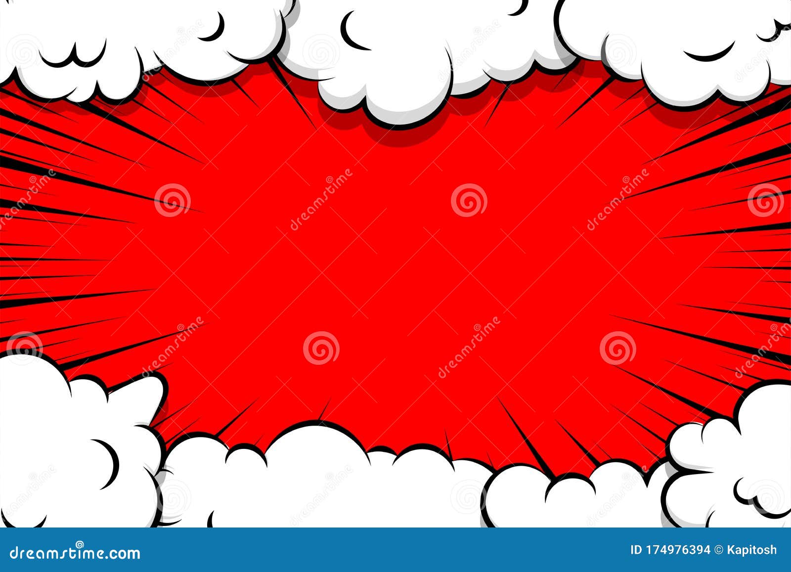 Comic Book Cartoon Speech Bubble for Text Stock Vector - Illustration ...