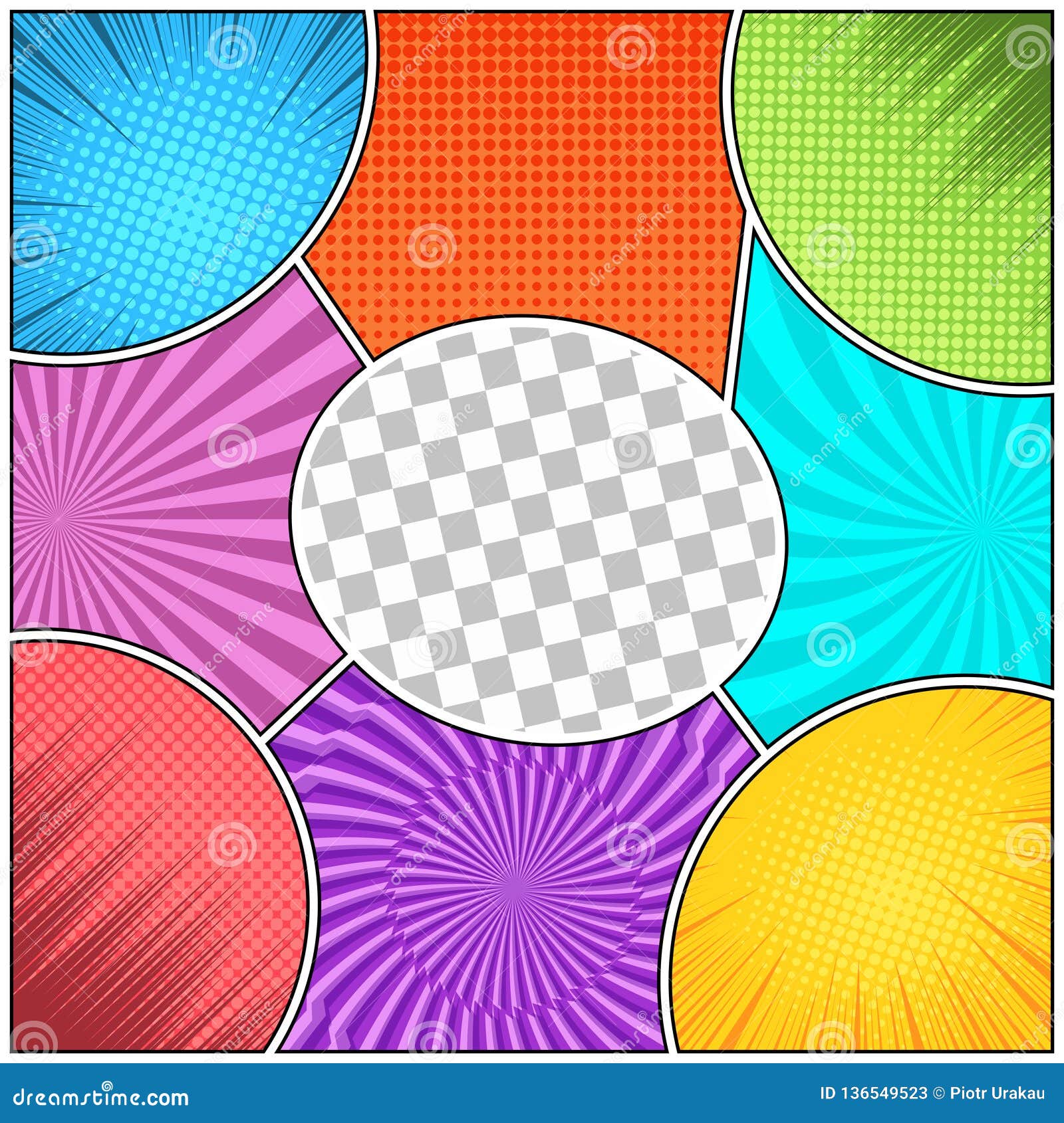 Comic Book Colorful Abstract Composition Stock Vector - Illustration of ...