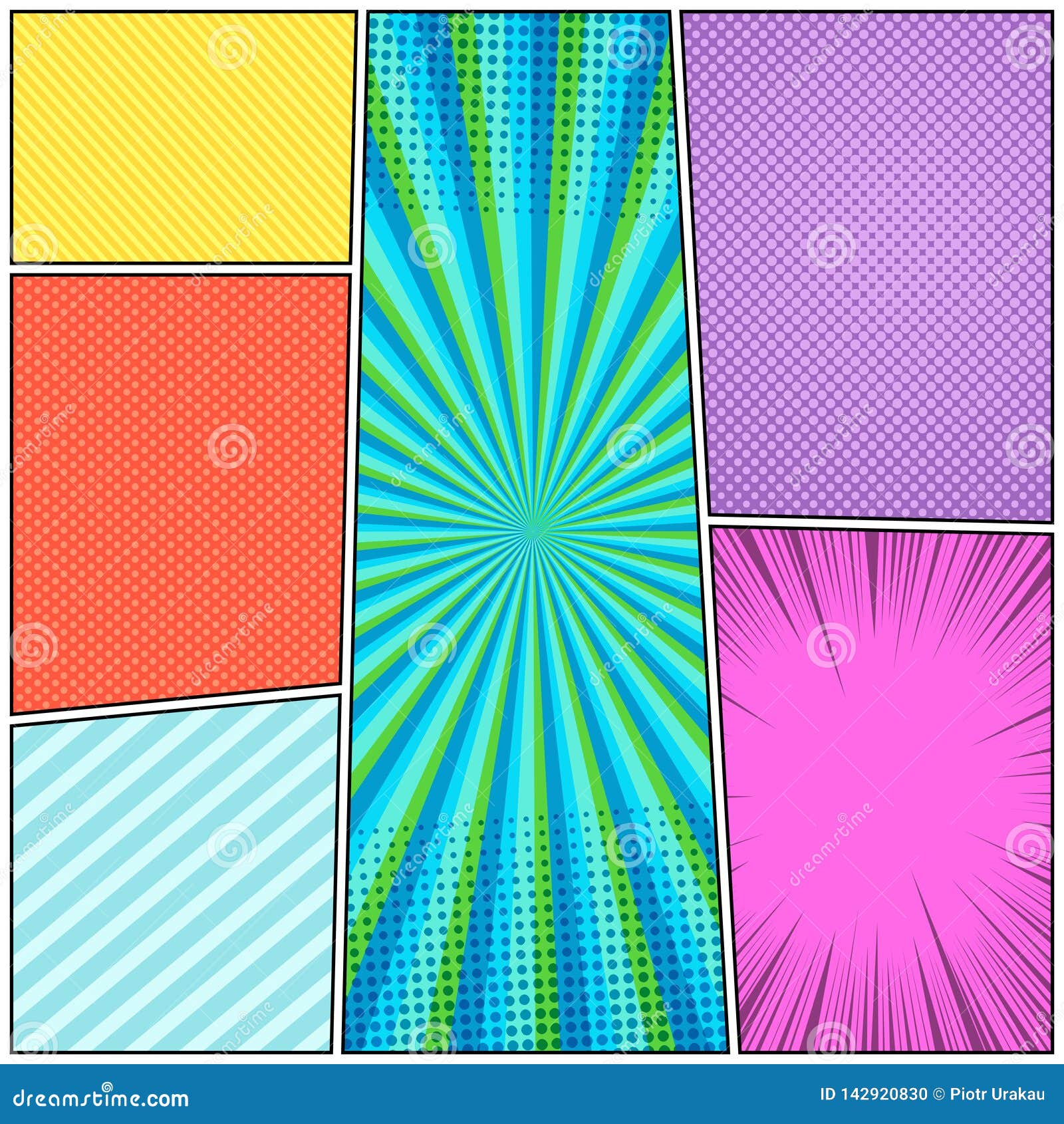 Comic Book Colorful Background Stock Vector - Illustration of frame ...