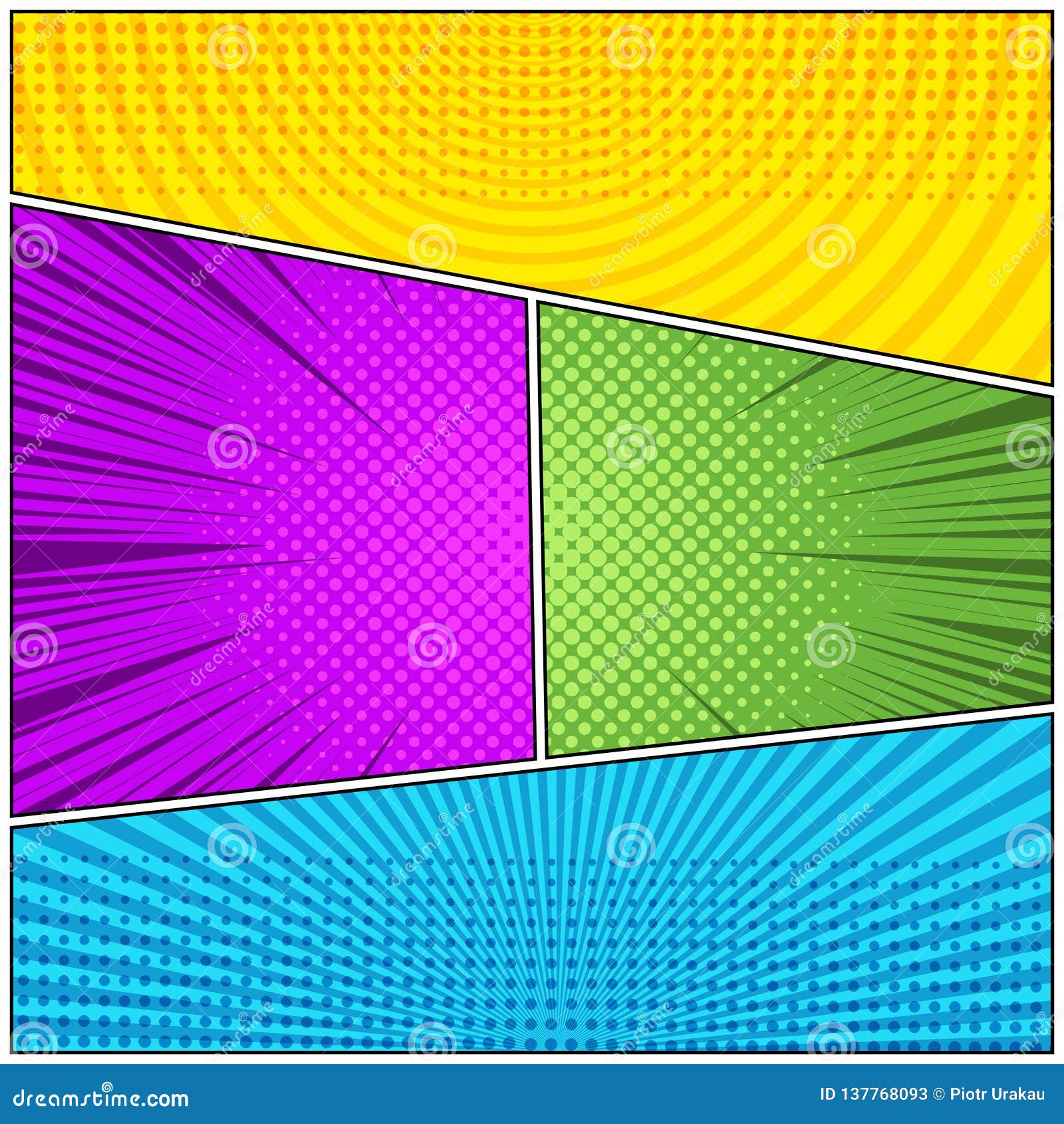 Comic Book Colorful Background Stock Vector - Illustration of blank ...