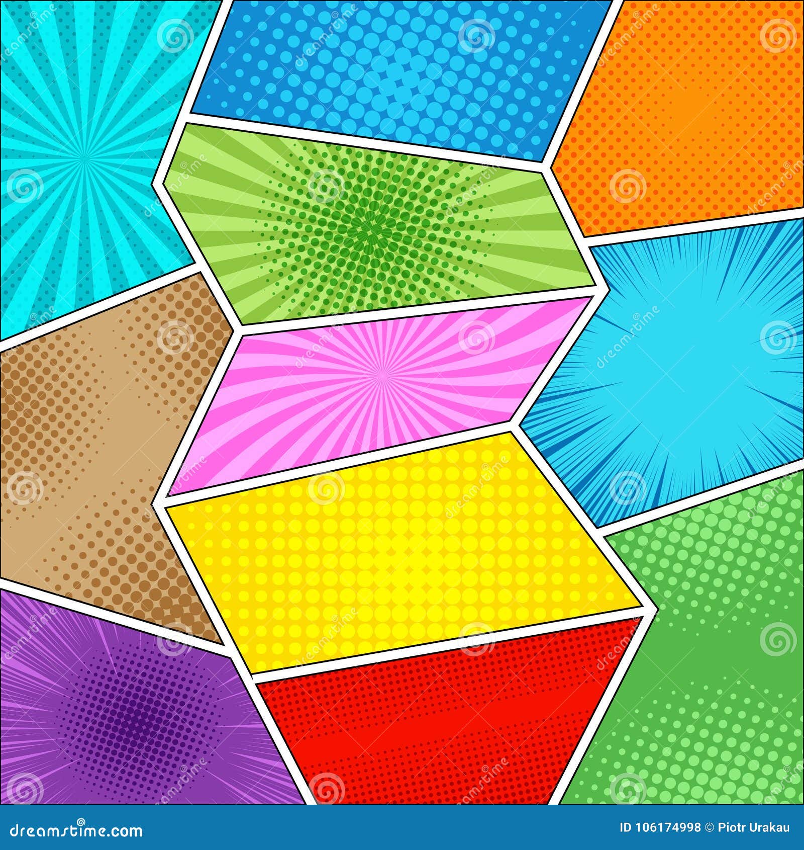 Comic Book Colorful Background Stock Vector - Illustration of dialog ...