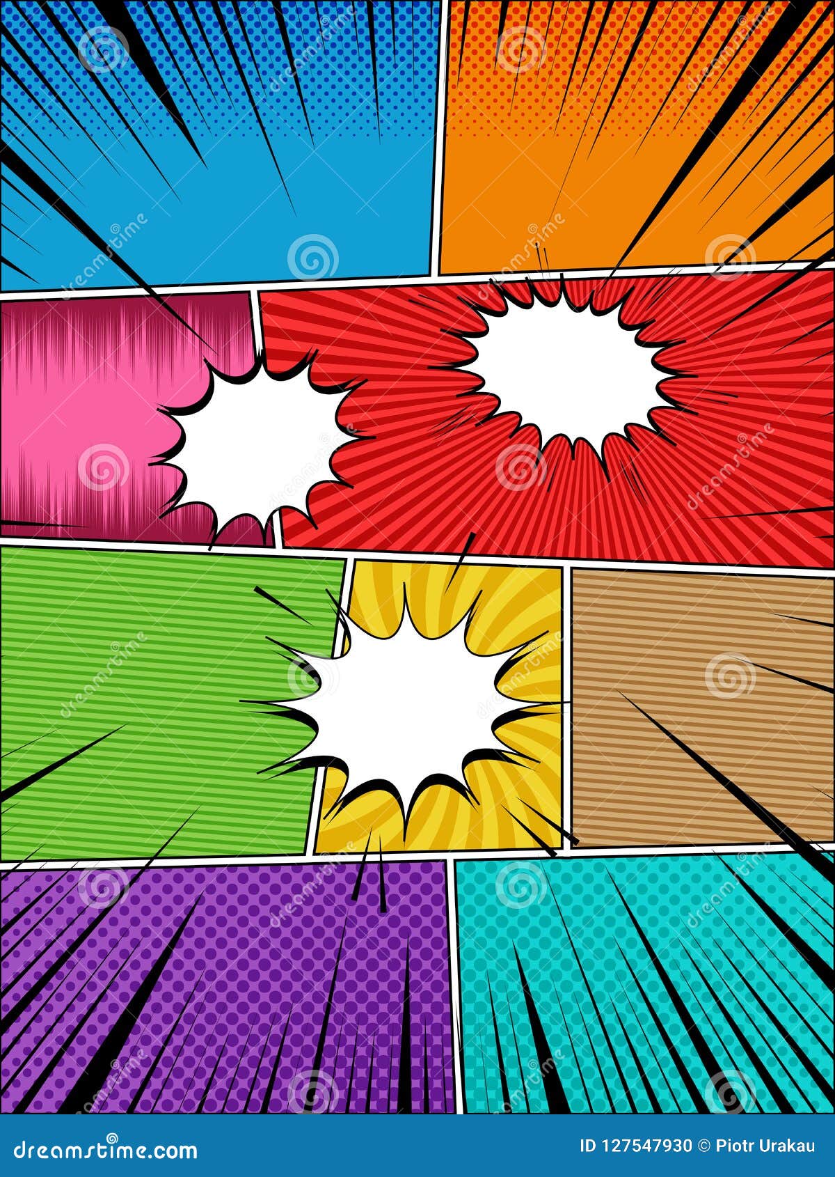 Comic Book Colorful Background Stock Vector - Illustration of message ...