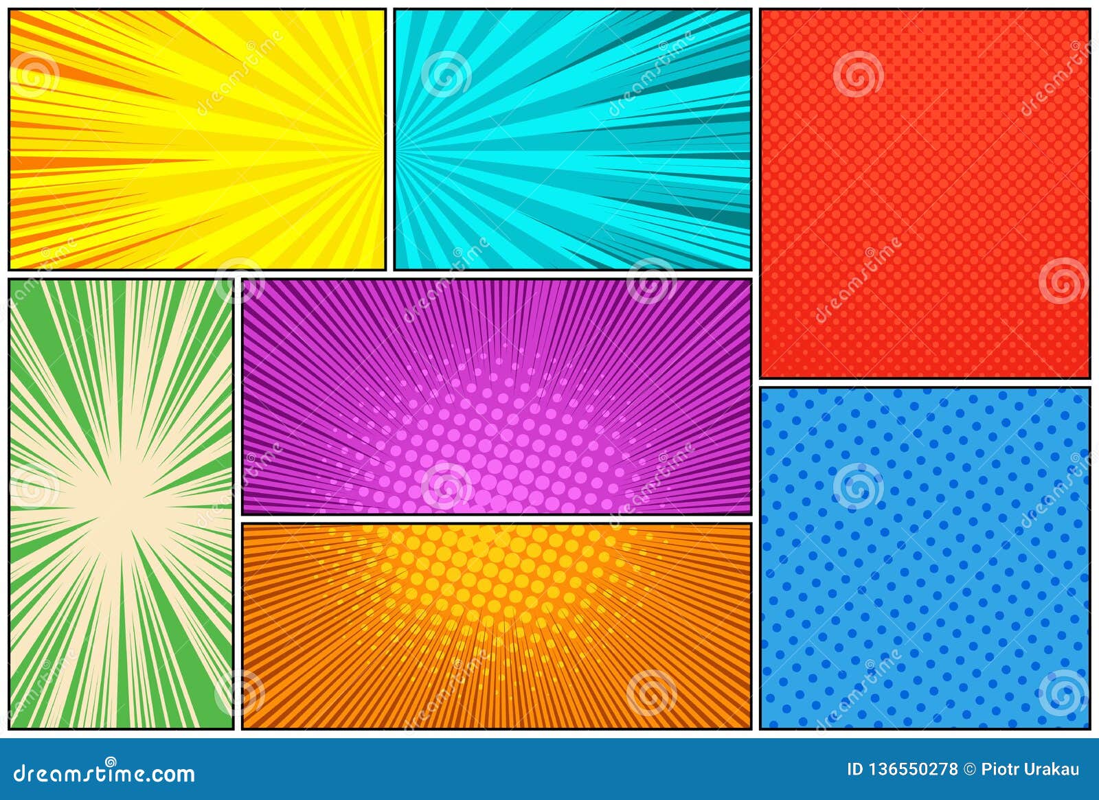 Comic Book Colorful Composition Stock Vector - Illustration of frame ...