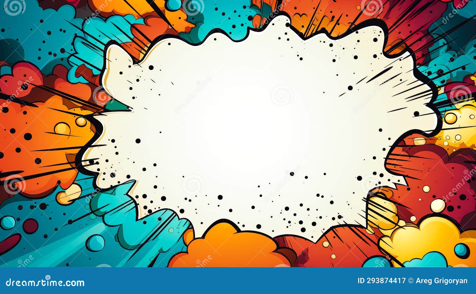 Comic Book Colourful Background Stock Illustration - Illustration of ...