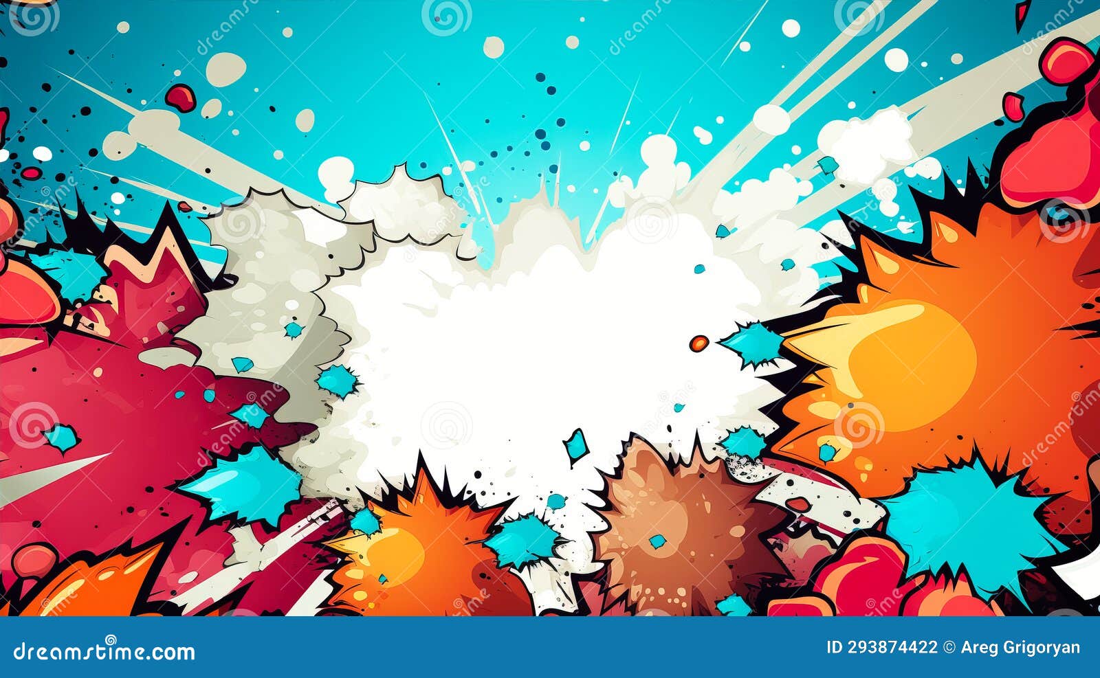 Comic Book Colourful Background Stock Illustration - Illustration of ...