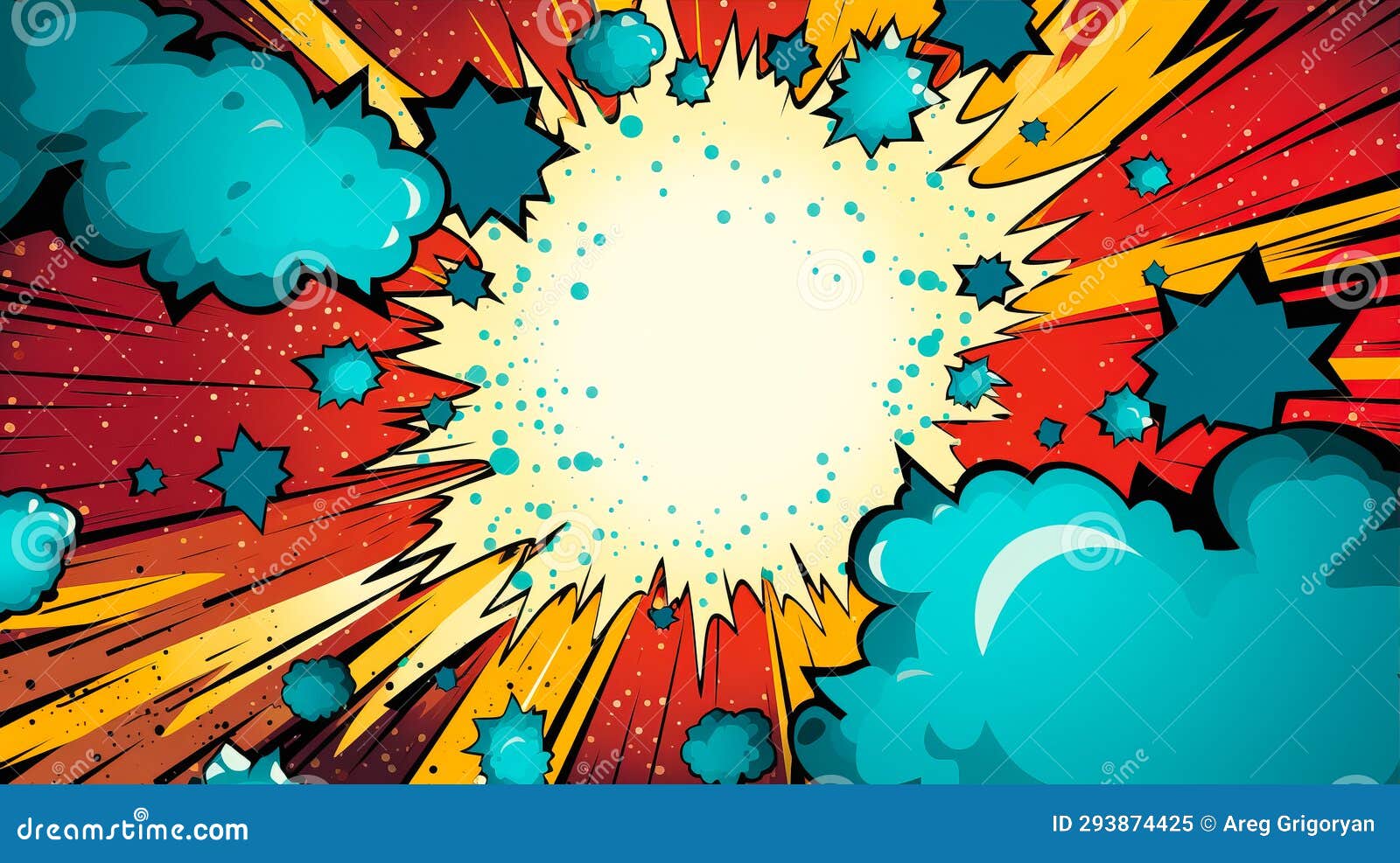 Comic Book Colourful Background Stock Illustration - Illustration of ...
