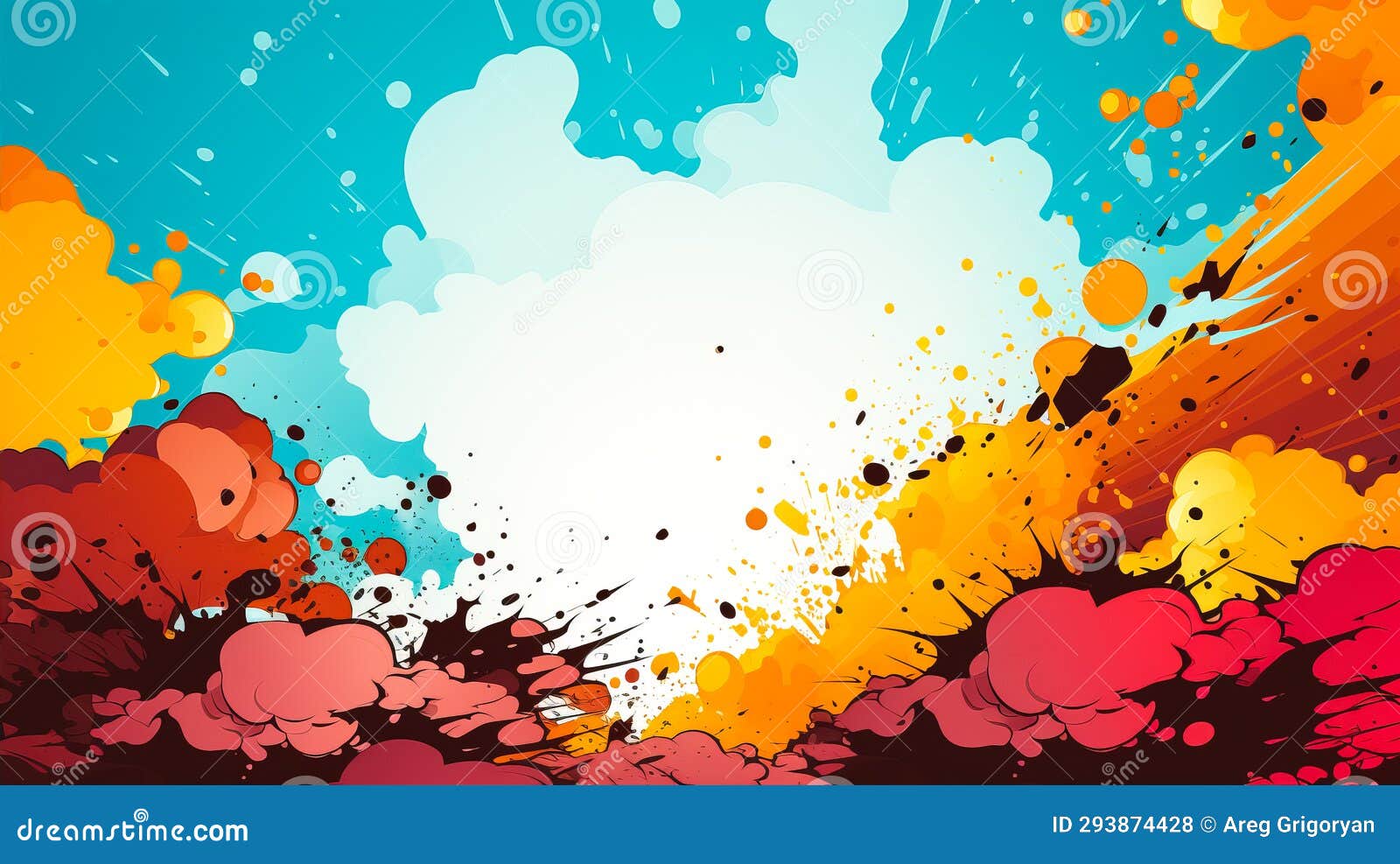 Comic Book Colourful Background Stock Illustration - Illustration of ...